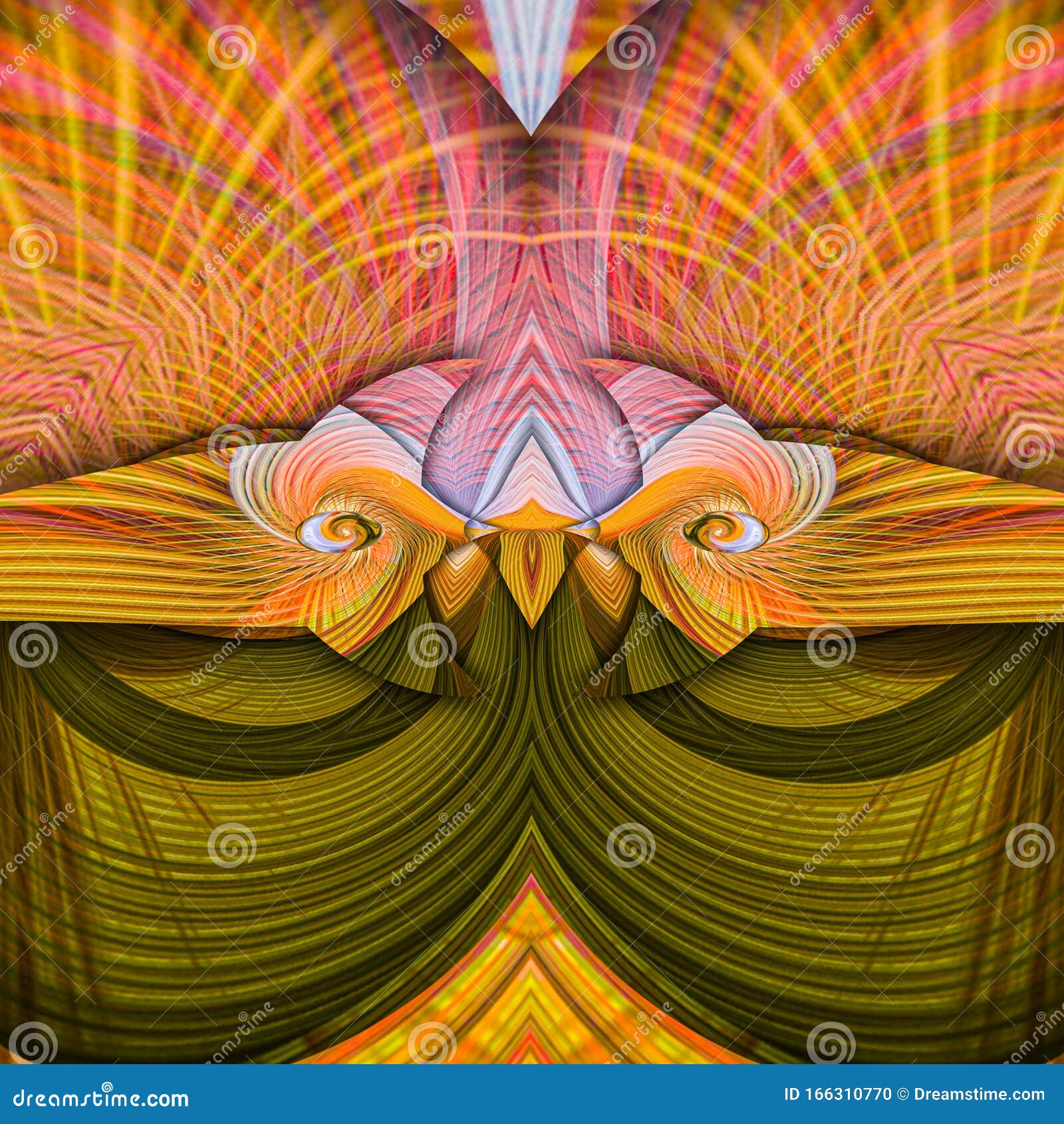 Imaginative Colored Abstract Faces, Eyes As a Twirl Illustration Stock ...