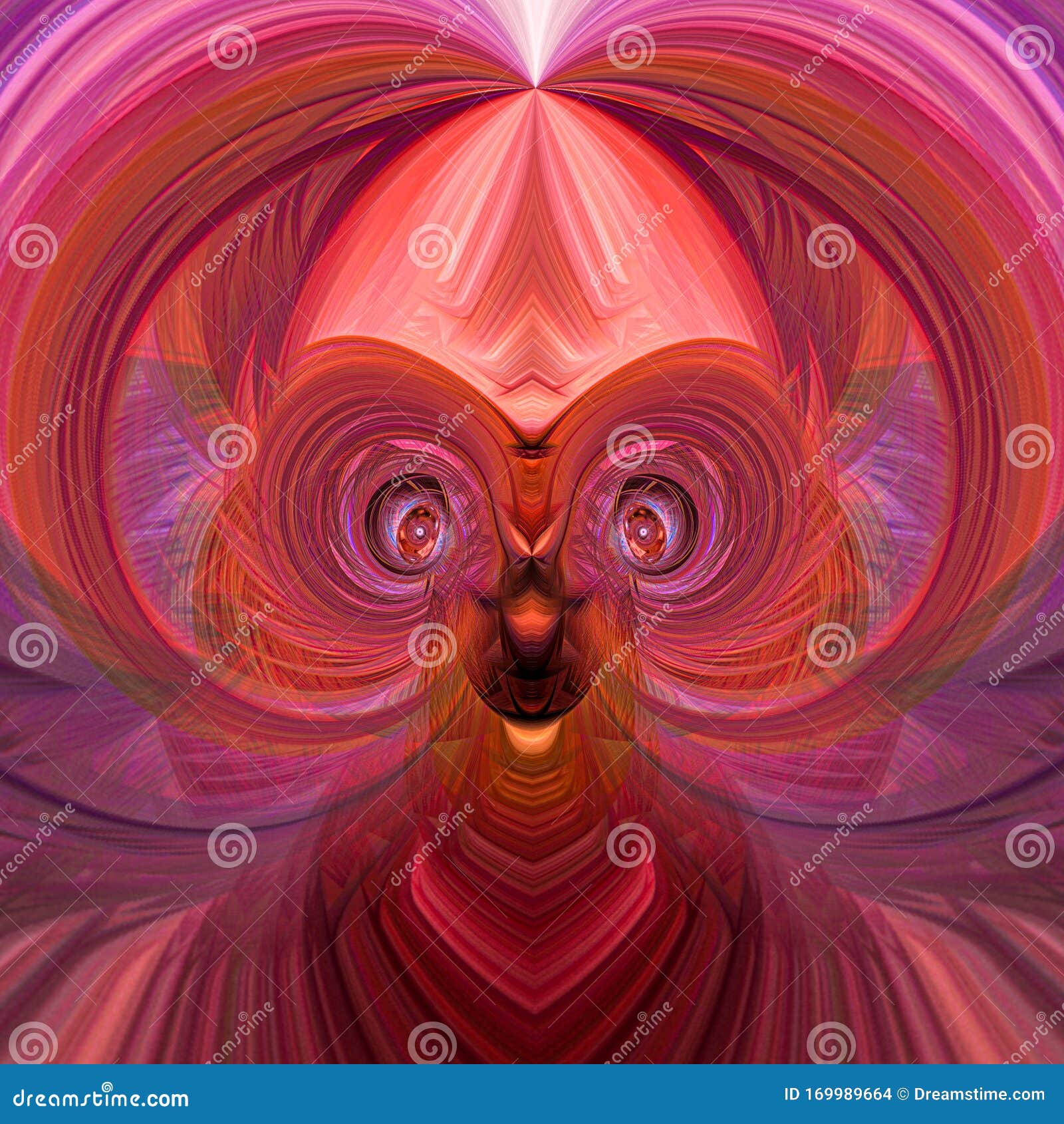 Imaginative Colored Abstract Faces, Eyes As a Twirl Illustration Stock ...