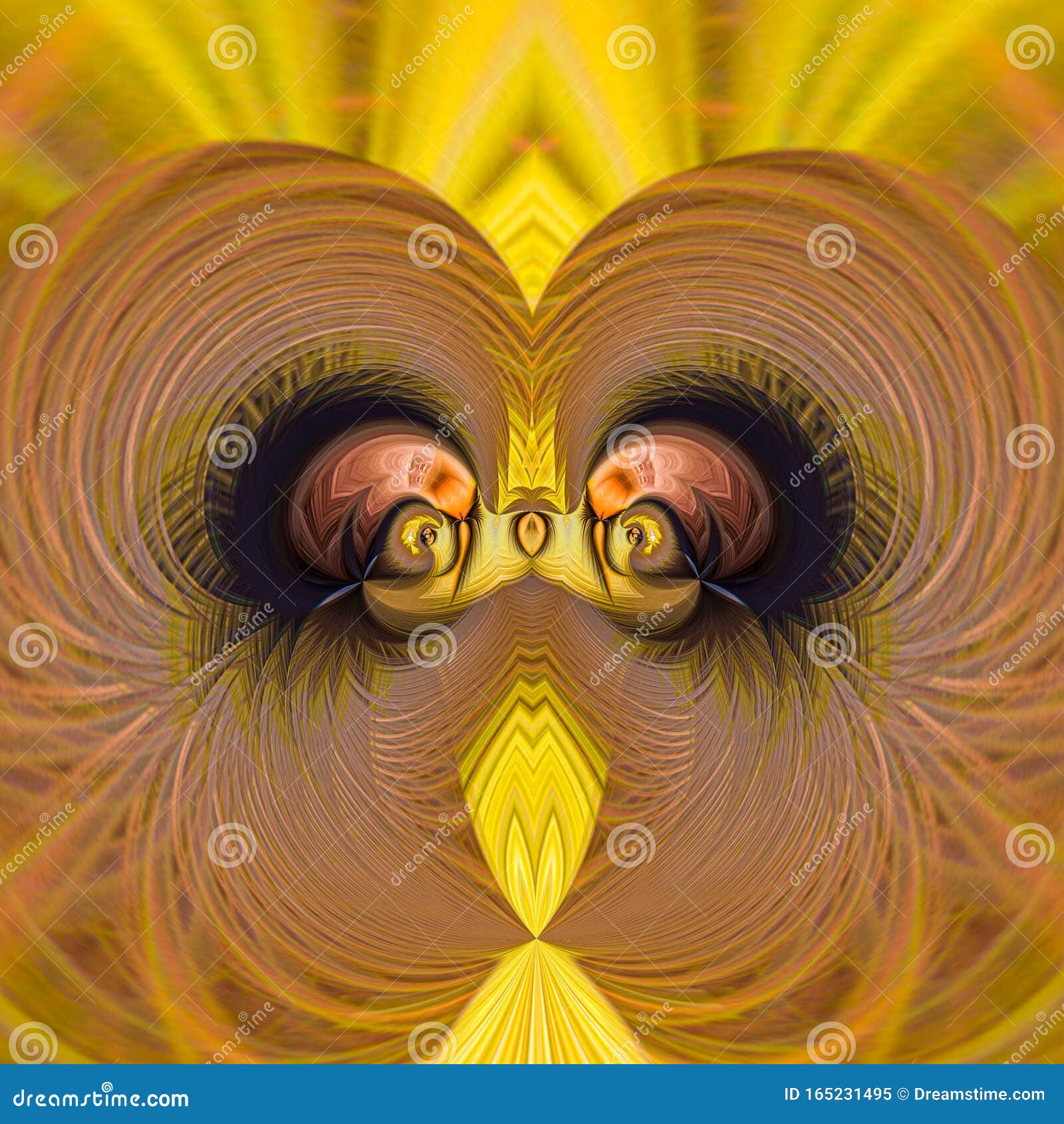 Imaginative Colored Abstract Faces, Eyes As a Twirl Illustration Stock ...