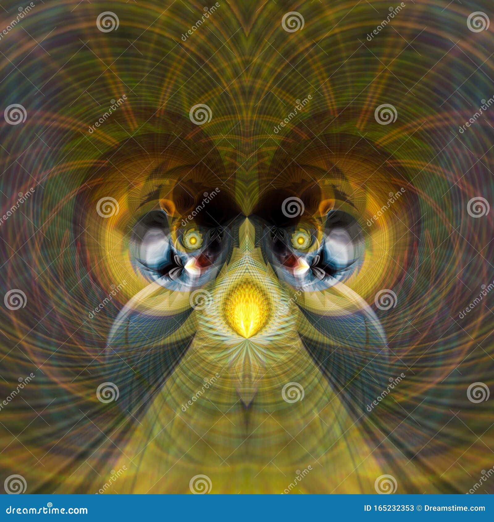 Imaginative Colored Abstract Faces, Eyes As a Twirl Illustration Stock ...