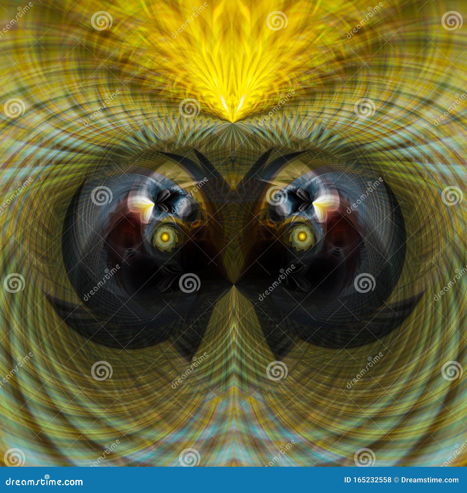 Imaginative Colored Abstract Faces, Eyes As a Twirl Illustration Stock ...