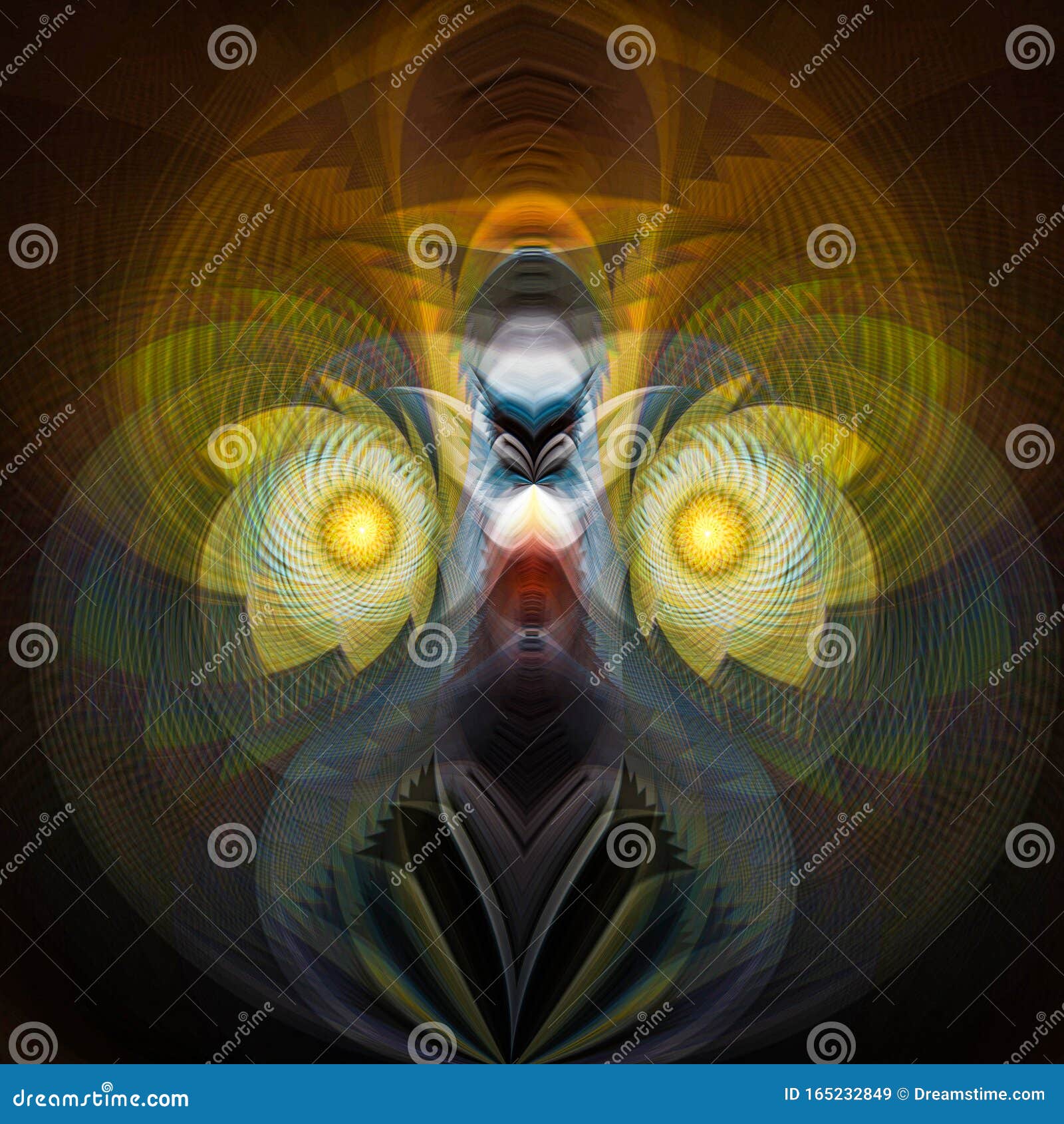 Imaginative Colored Abstract Faces, Eyes As a Twirl Illustration Stock ...