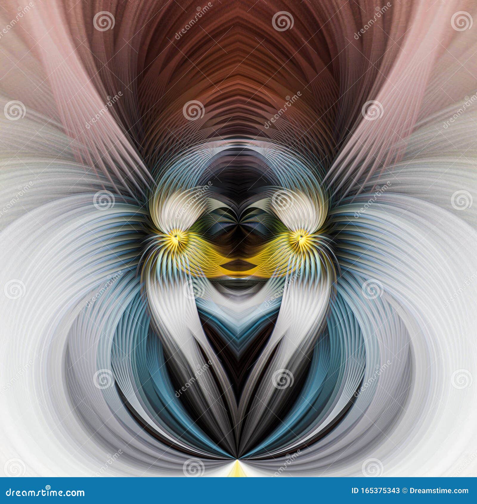 Imaginative Colored Abstract Faces, Eyes As a Twirl Illustration Stock ...