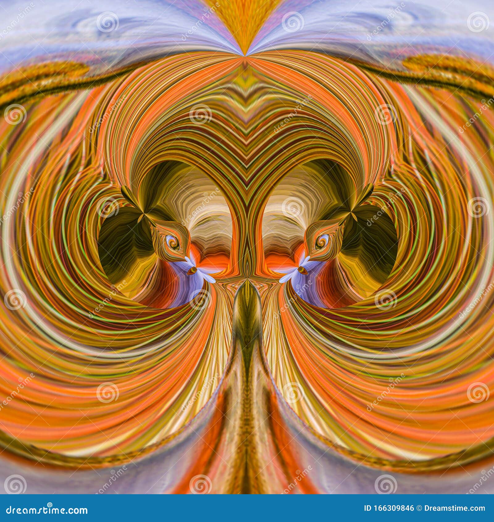 Imaginative Colored Abstract Faces, Eyes As a Twirl Illustration Stock ...