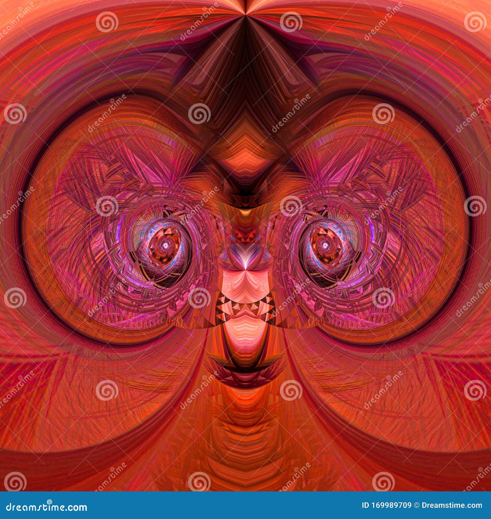 Imaginative Colored Abstract Faces, Eyes As a Twirl Illustration Stock ...