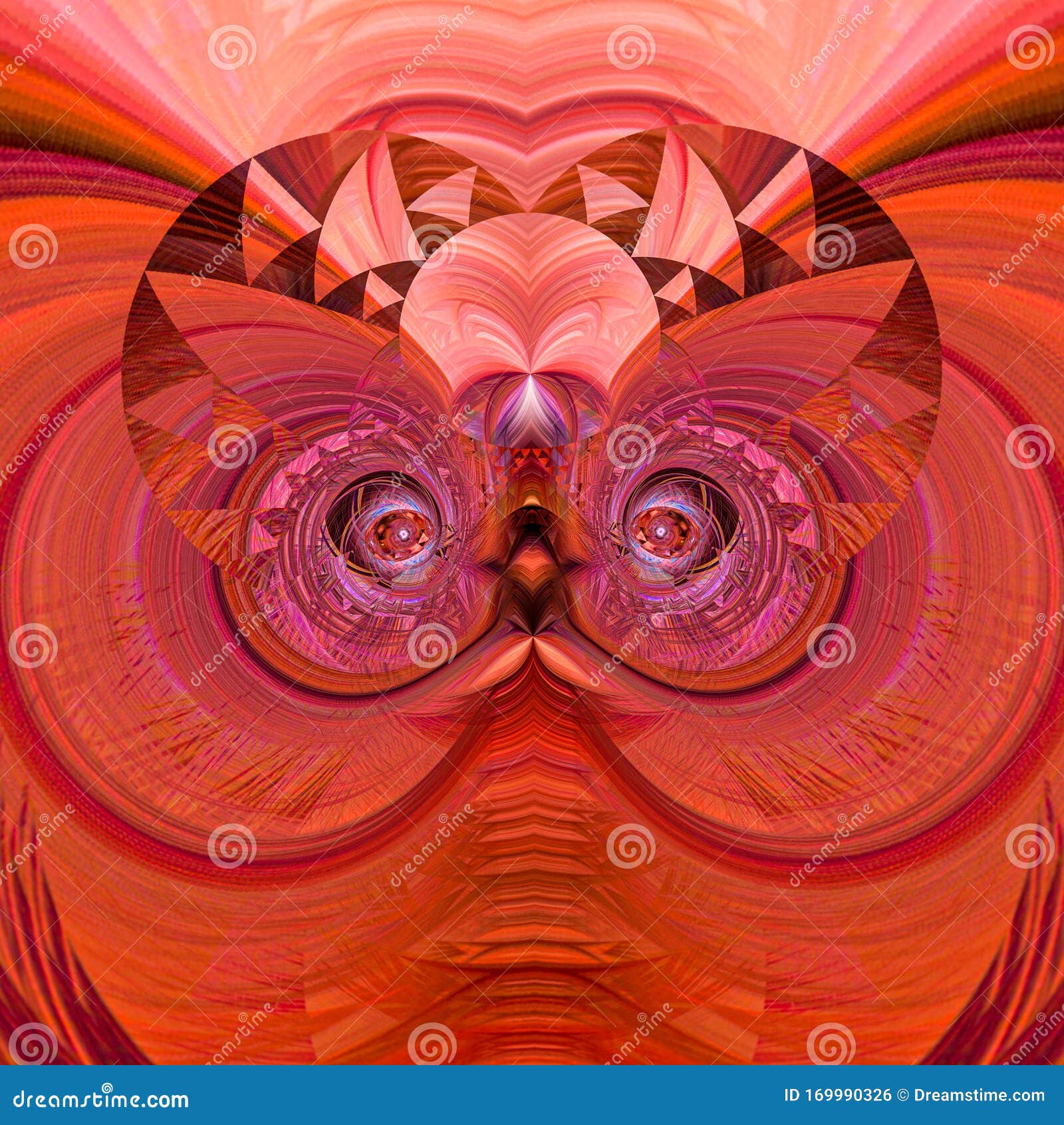 Imaginative Colored Abstract Faces, Eyes As a Twirl Illustration Stock ...