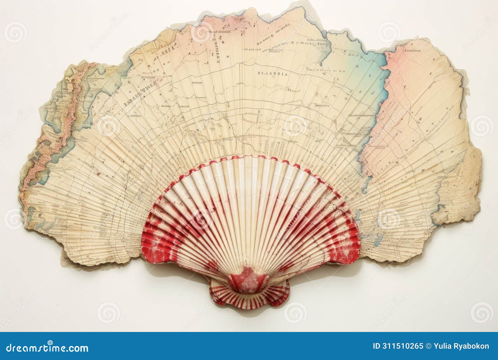Imaginative Colorful Shell Map. Generate Ai Stock Illustration ...