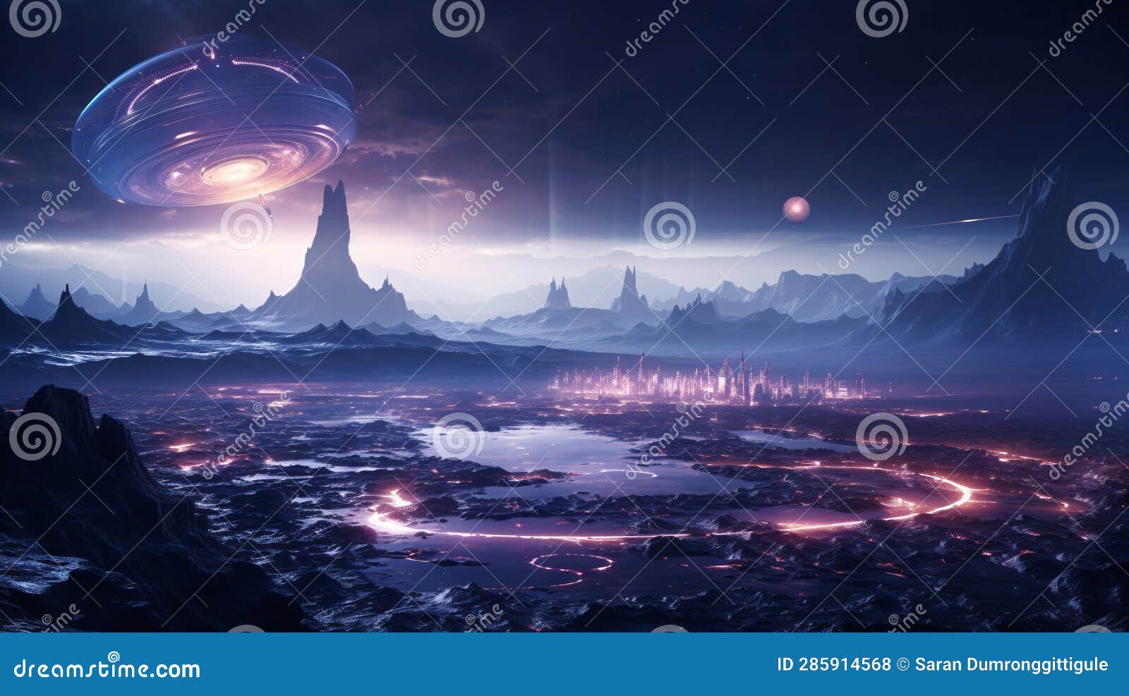 Imaginative Depiction of an Advanced Alien Civilization on a Distant ...