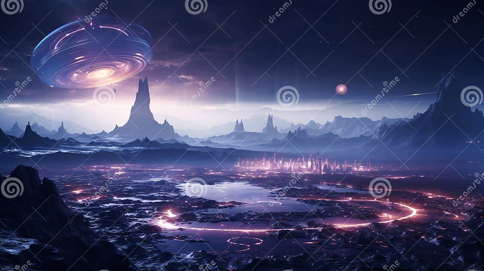 Imaginative Depiction of an Advanced Alien Civilization on a Distant ...