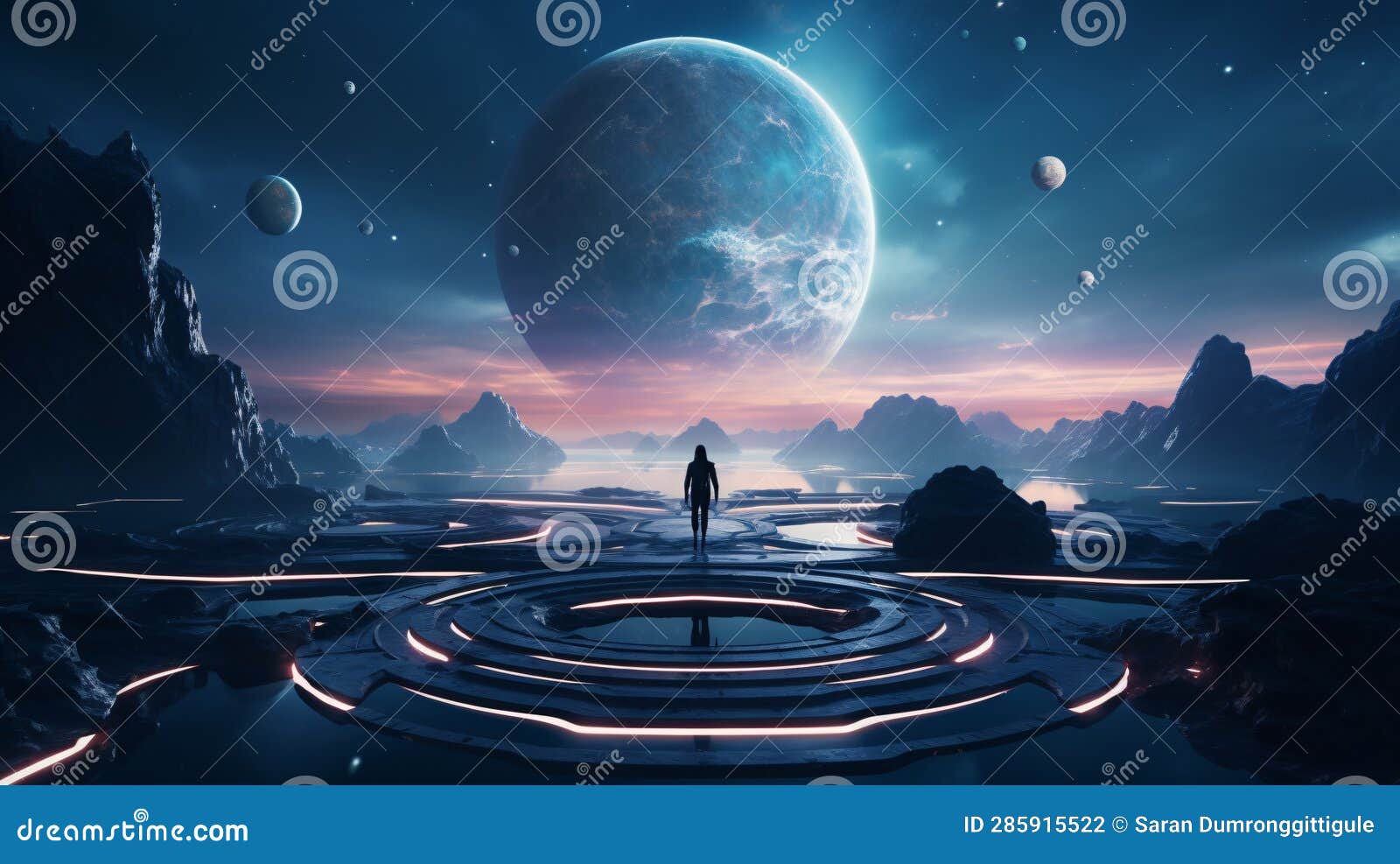 Imaginative Depiction of an Advanced Alien Civilization on a Distant ...
