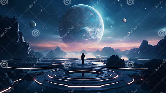 Imaginative Depiction of an Advanced Alien Civilization on a Distant ...