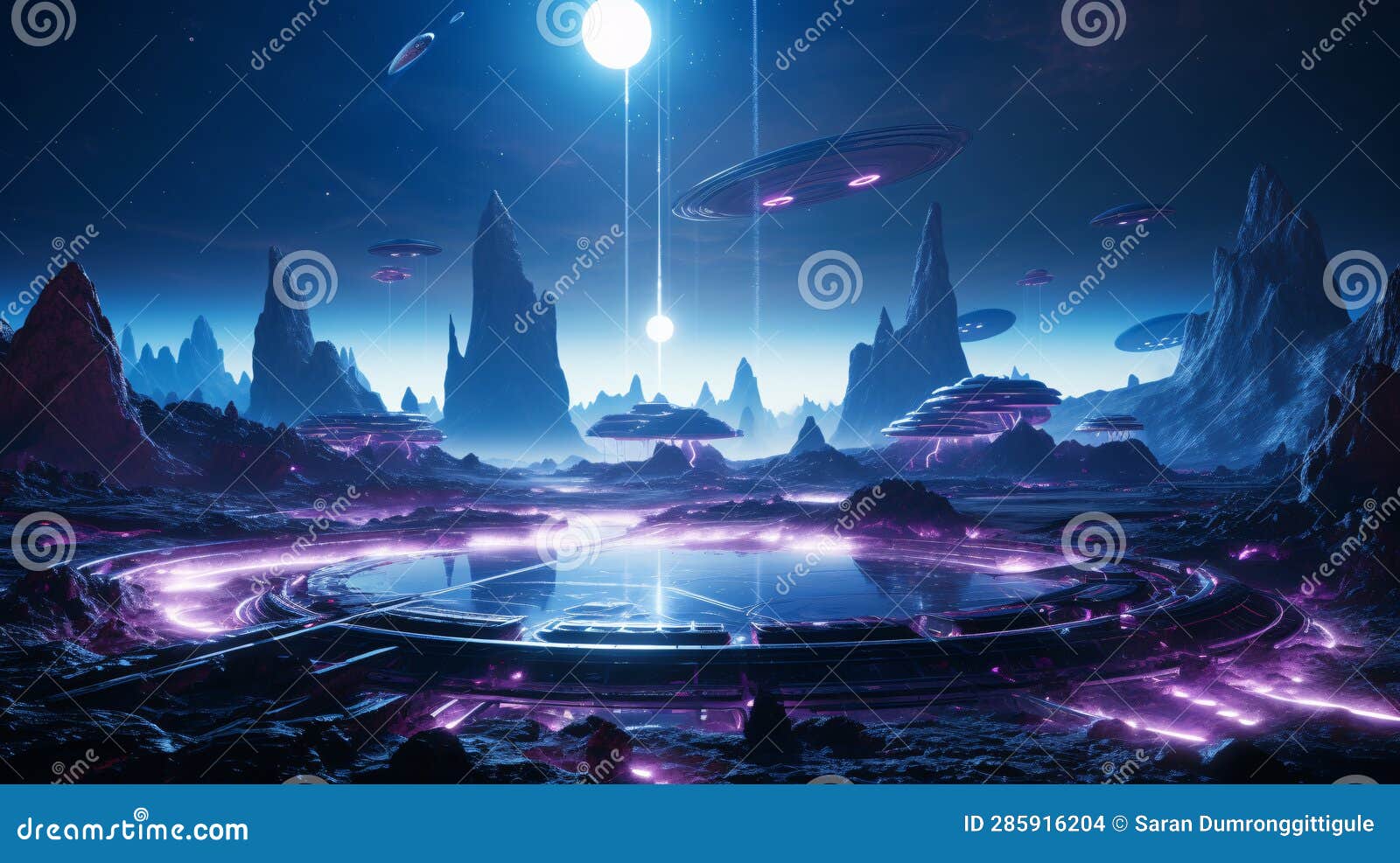 Imaginative Depiction of an Advanced Alien Civilization on a Distant ...