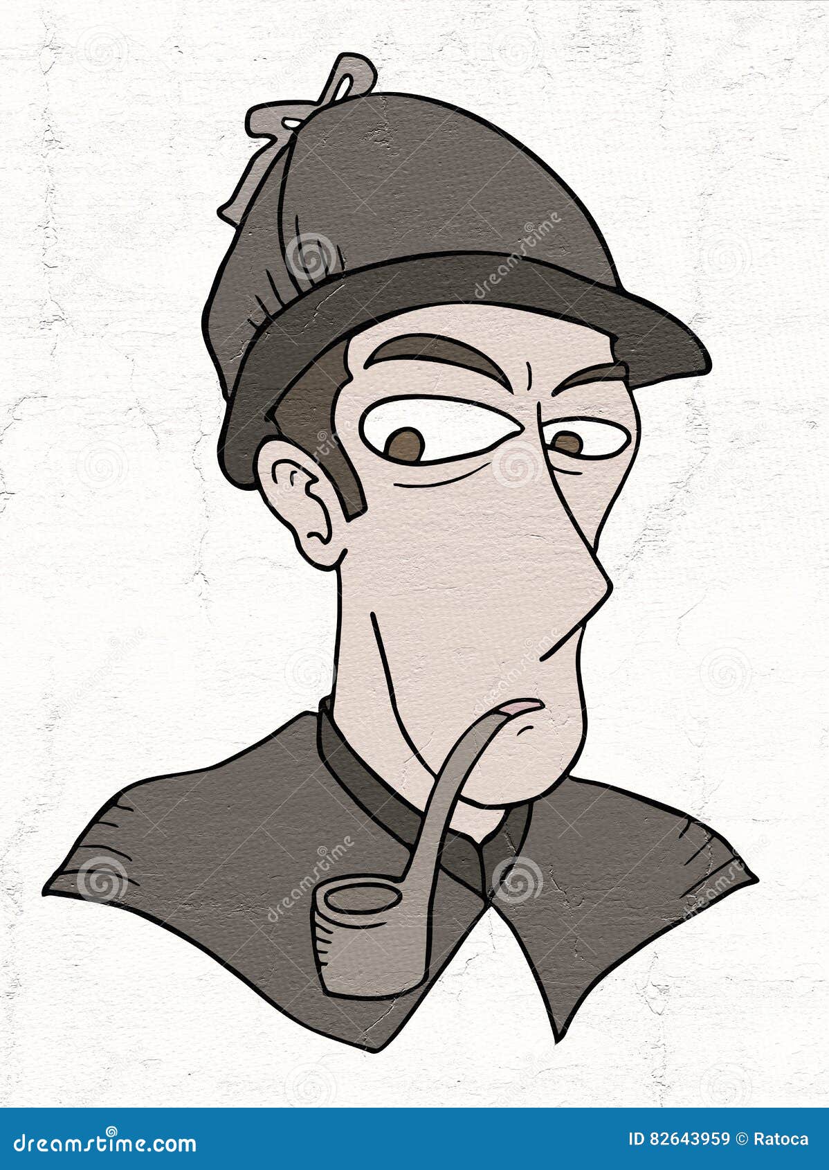 Imaginative detective draw stock illustration. Illustration of ...