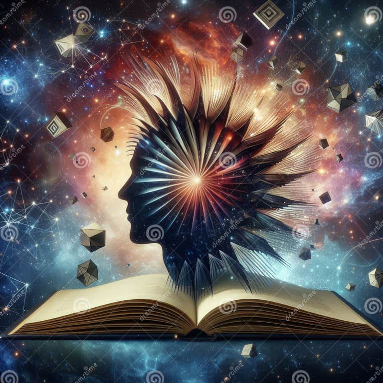 Imaginative Explosion of Knowledge from an Open Book Stock Image - Image of vibrant, creativity ...