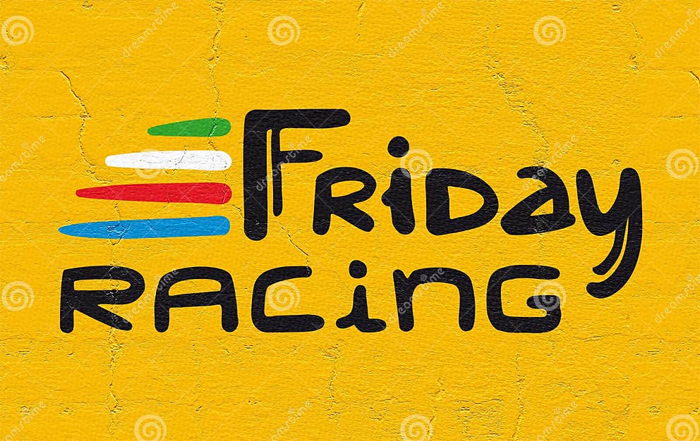 Imaginative Friday Racing Symbol Stock Illustration - Illustration of ...
