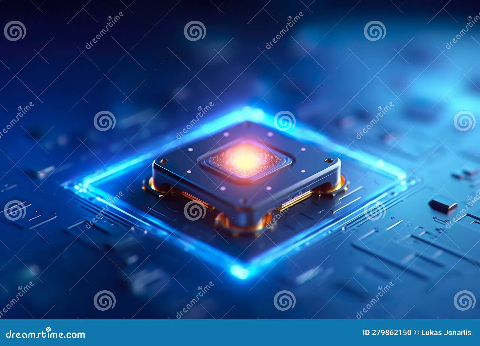Imaginative Futuristic Quantum Sensor. Future Computer Processor ...