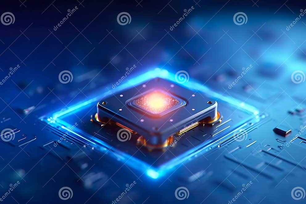 Imaginative Futuristic Quantum Sensor. Future Computer Processor ...