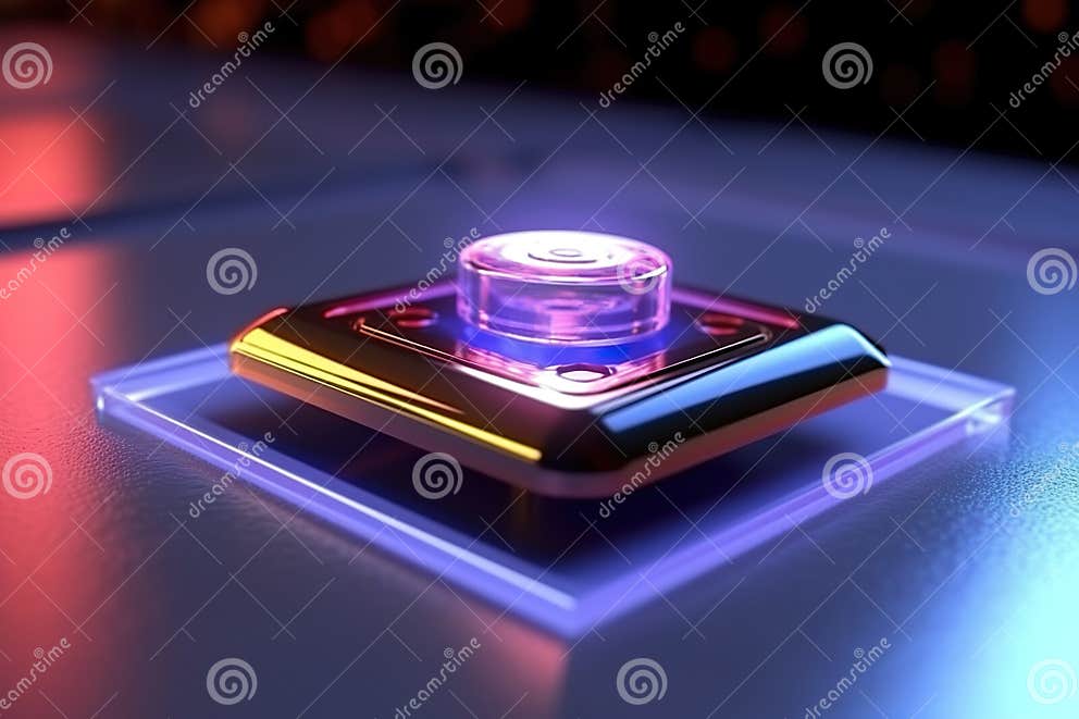 Imaginative Futuristic Quantum Sensor. Future Computer Processor. Generative AI Stock ...