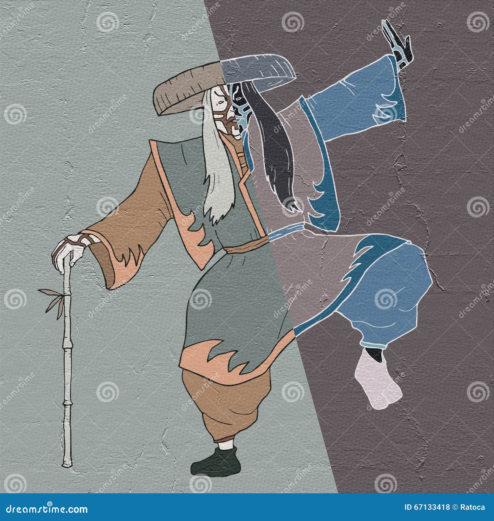 Kabuki Character Illustration | CartoonDealer.com #87766791