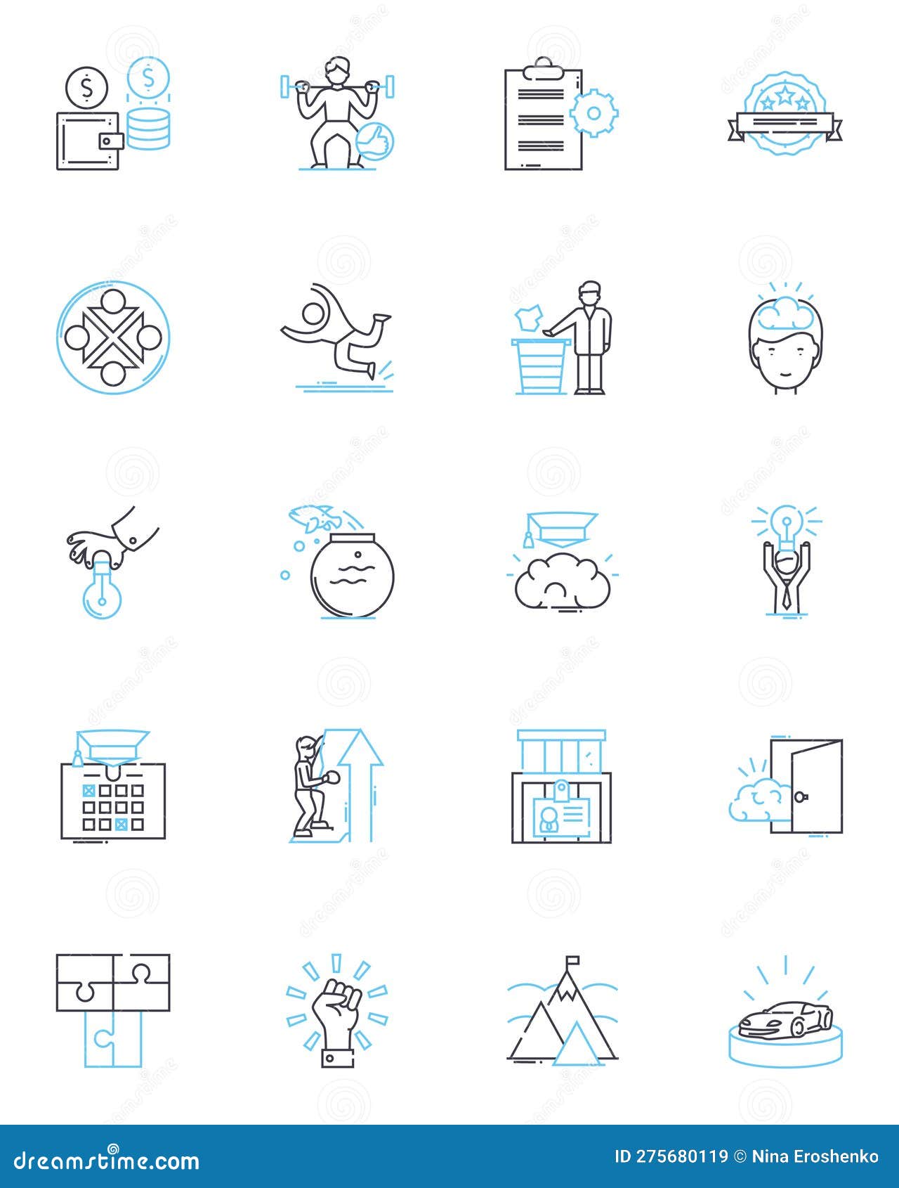 Imaginative Powwow Linear Icons Set. Imagination, Creativity ... Imaginative Powwow Linear Icons Set. Imagination, Creativity ...