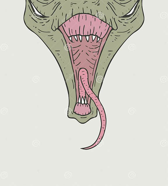Imaginative Reptile Face Draw Stock Vector - Illustration of head, fear ...