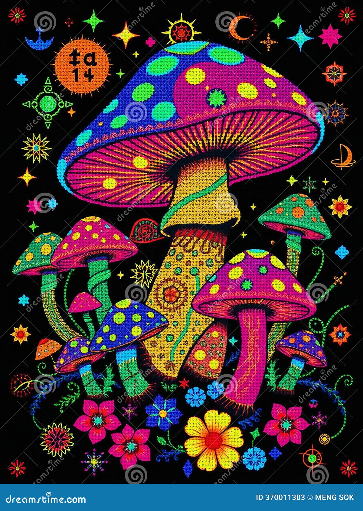 Imaginative Scene Of Enchanted Campfires Illuminating A Mystical Forest ...