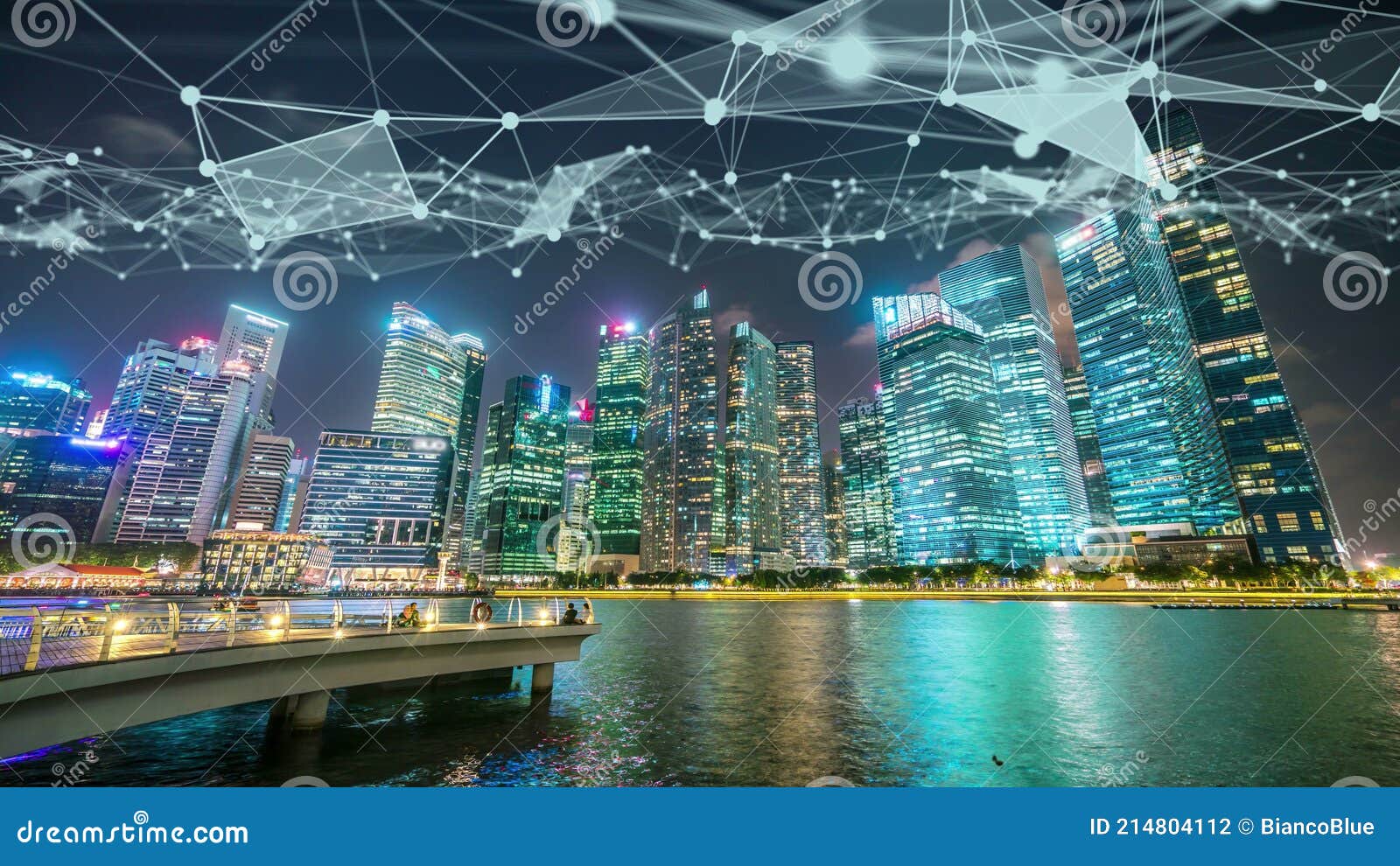 Imaginative Visual Of Digital City With Globalization Abstract Graphic ...