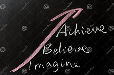 Imagine, Believe and Achieve Stock Image - Image of dream, believe ...