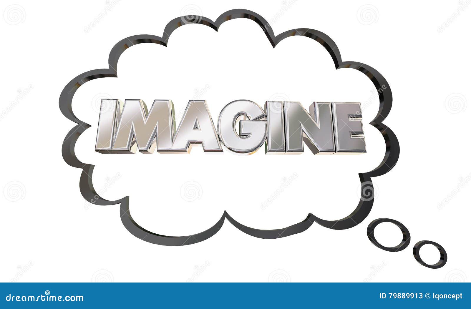 Imagine Create Innovate Imagination Thought Cloud Bubble Stock ...