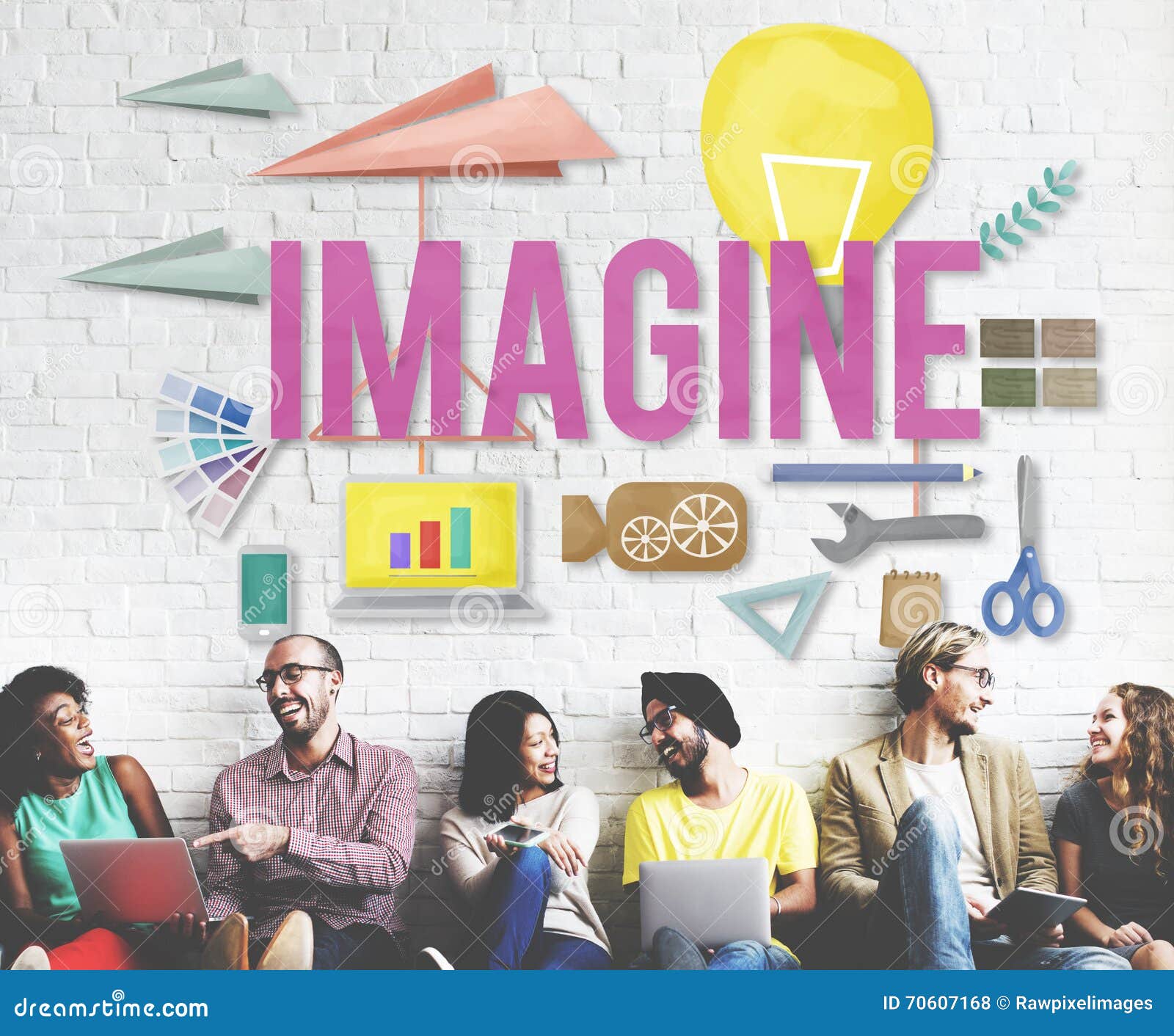 Imagine Creative Dream Expect Ideas Vision Concept Stock Photo - Image ...