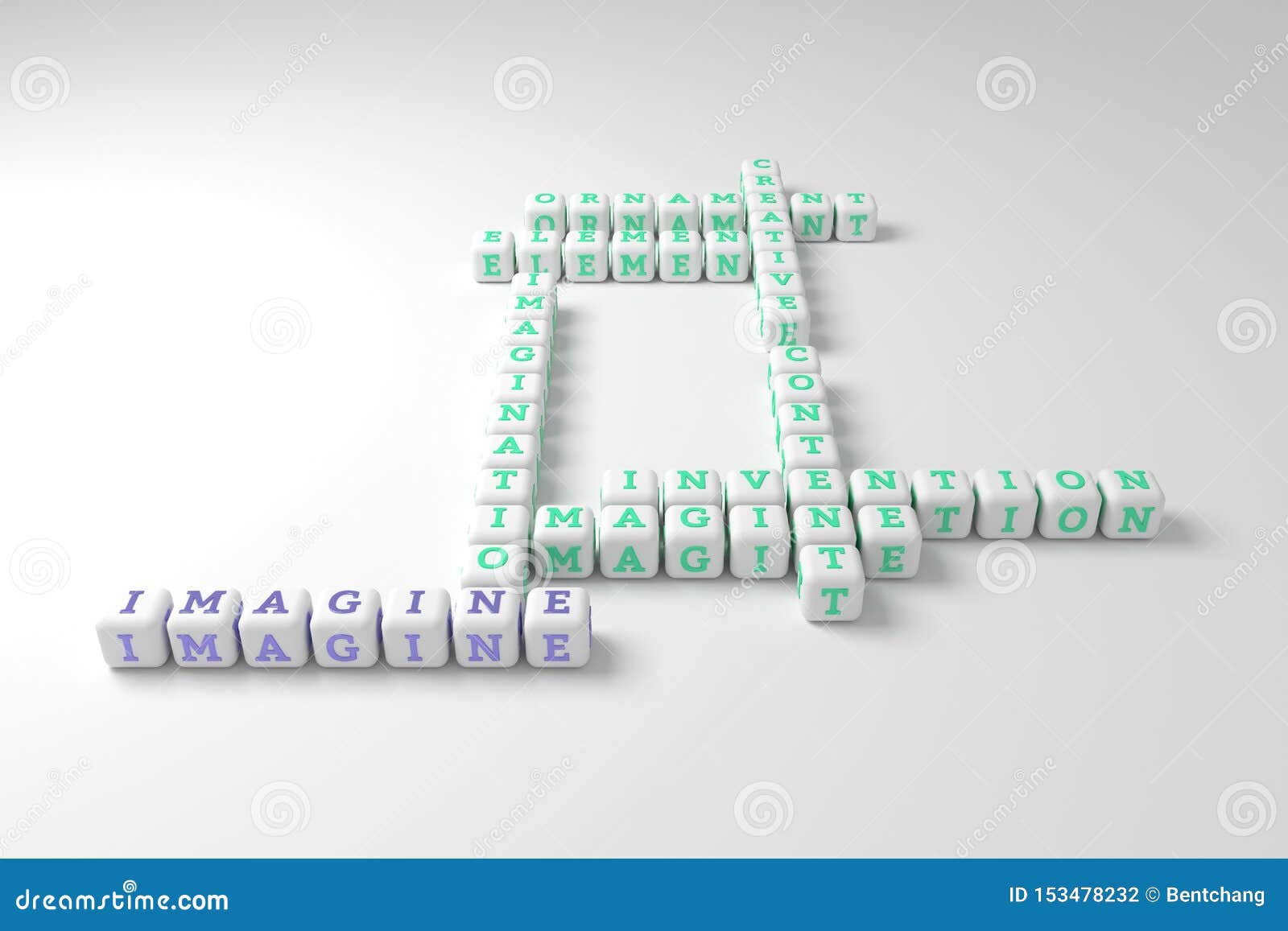 Imagine, Creative Keyword Crossword. for Web Page, Graphic Design ...