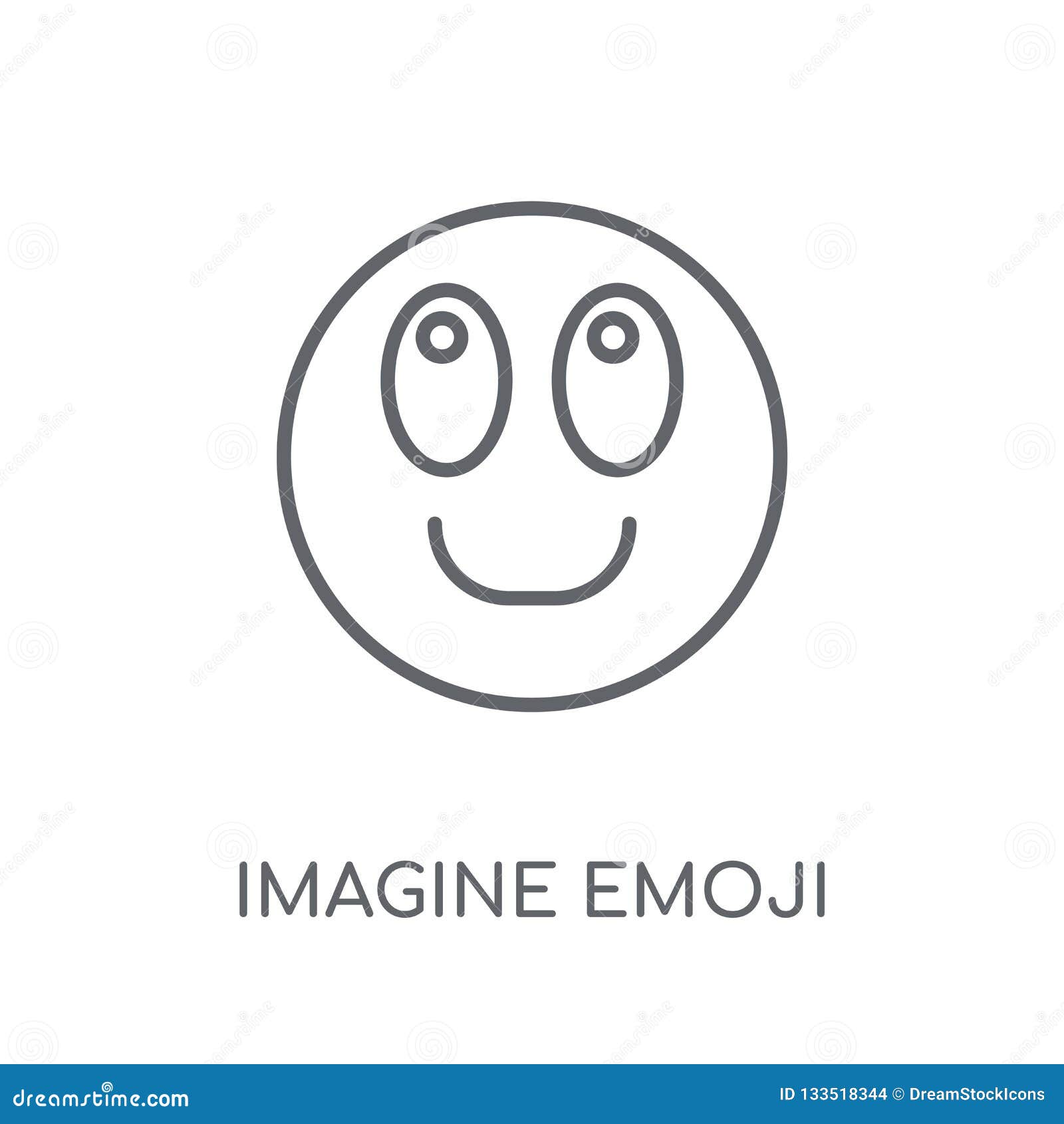 Imagine Emoji Linear Icon. Modern Outline Imagine Emoji Logo Con Stock ...