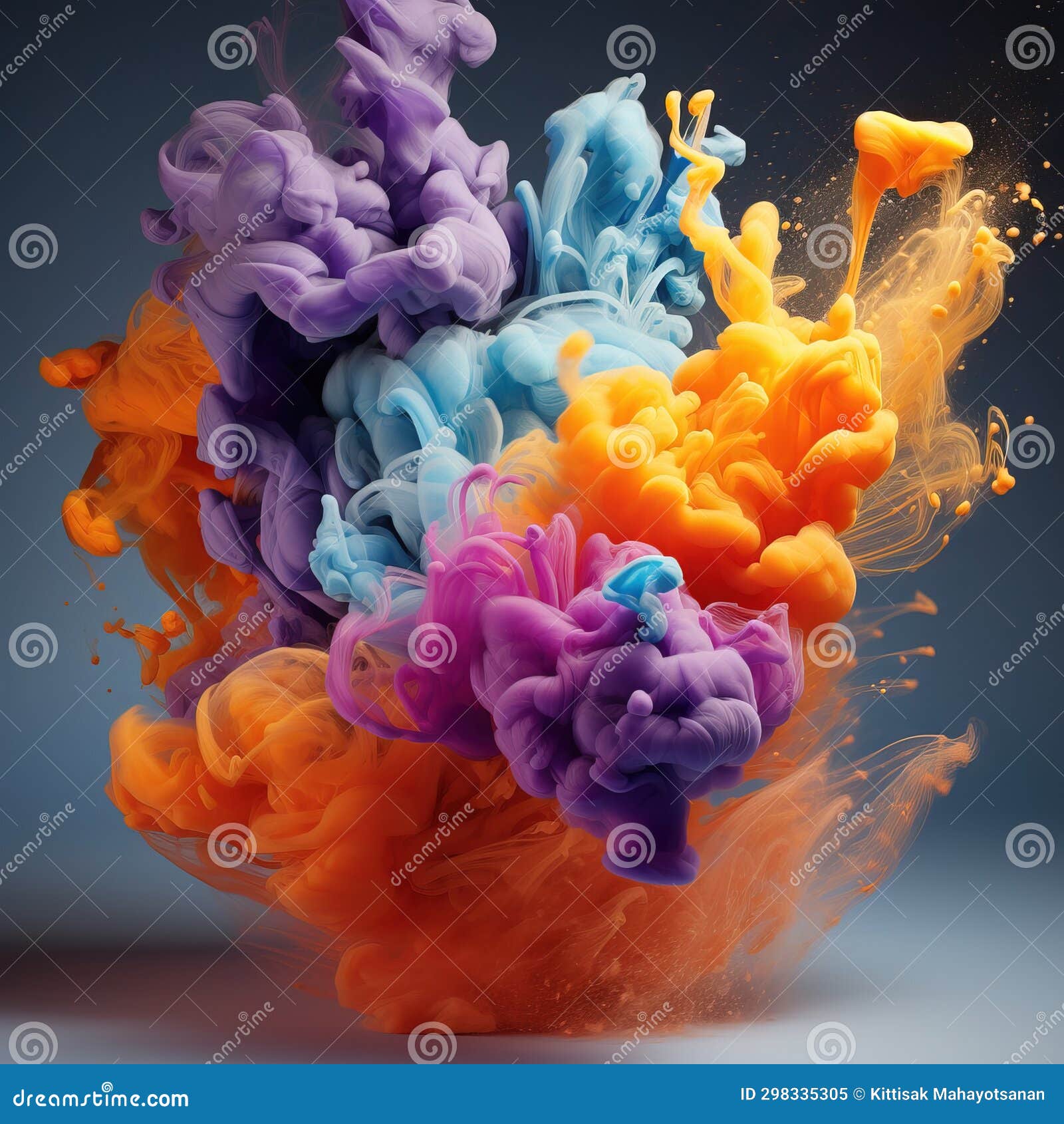 Imagine an Explosion of Colors Shapes and Textures that Evoke a Sense ...