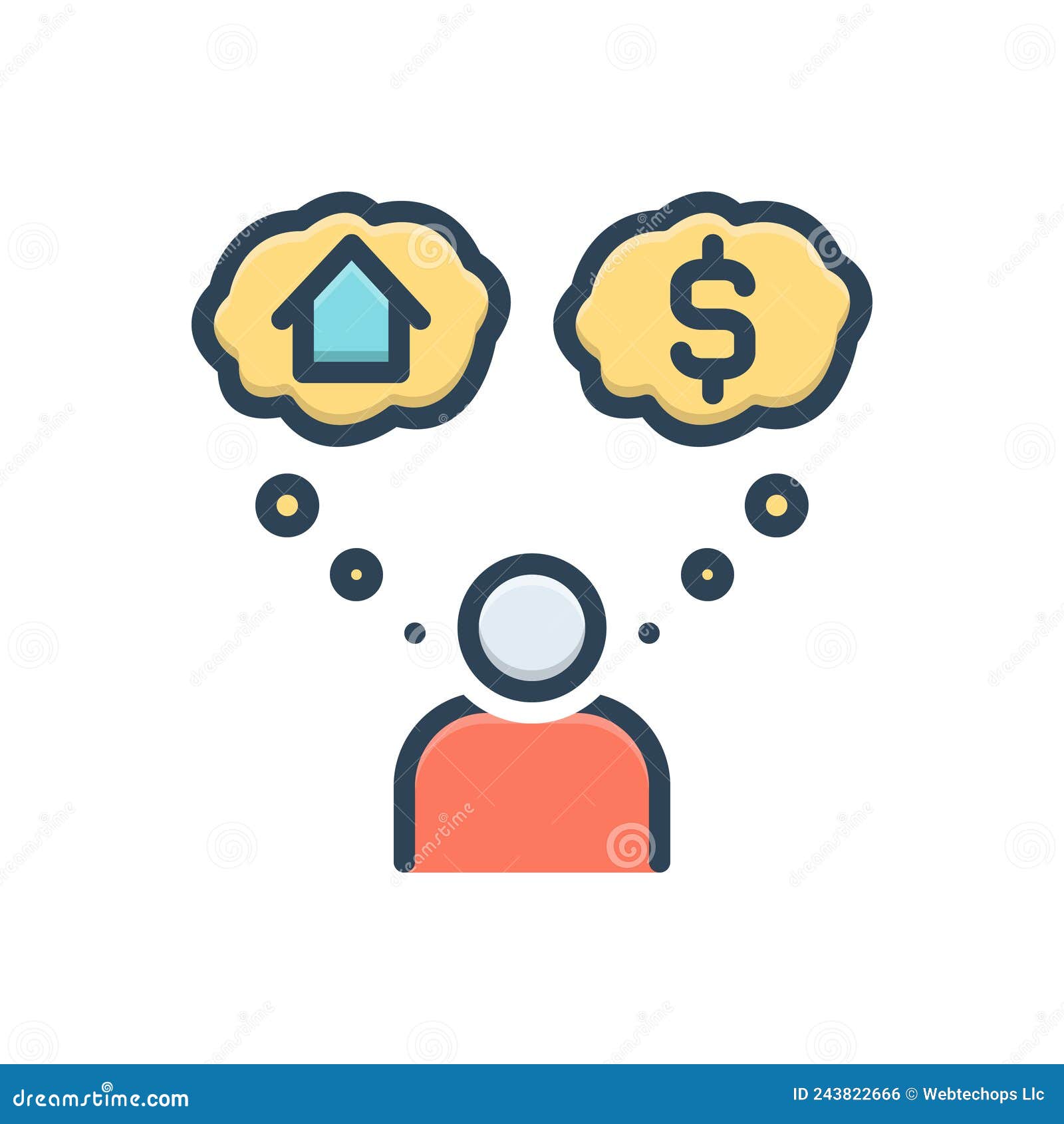 Color Illustration Icon for Imagine, Assume and Fancy Stock ...