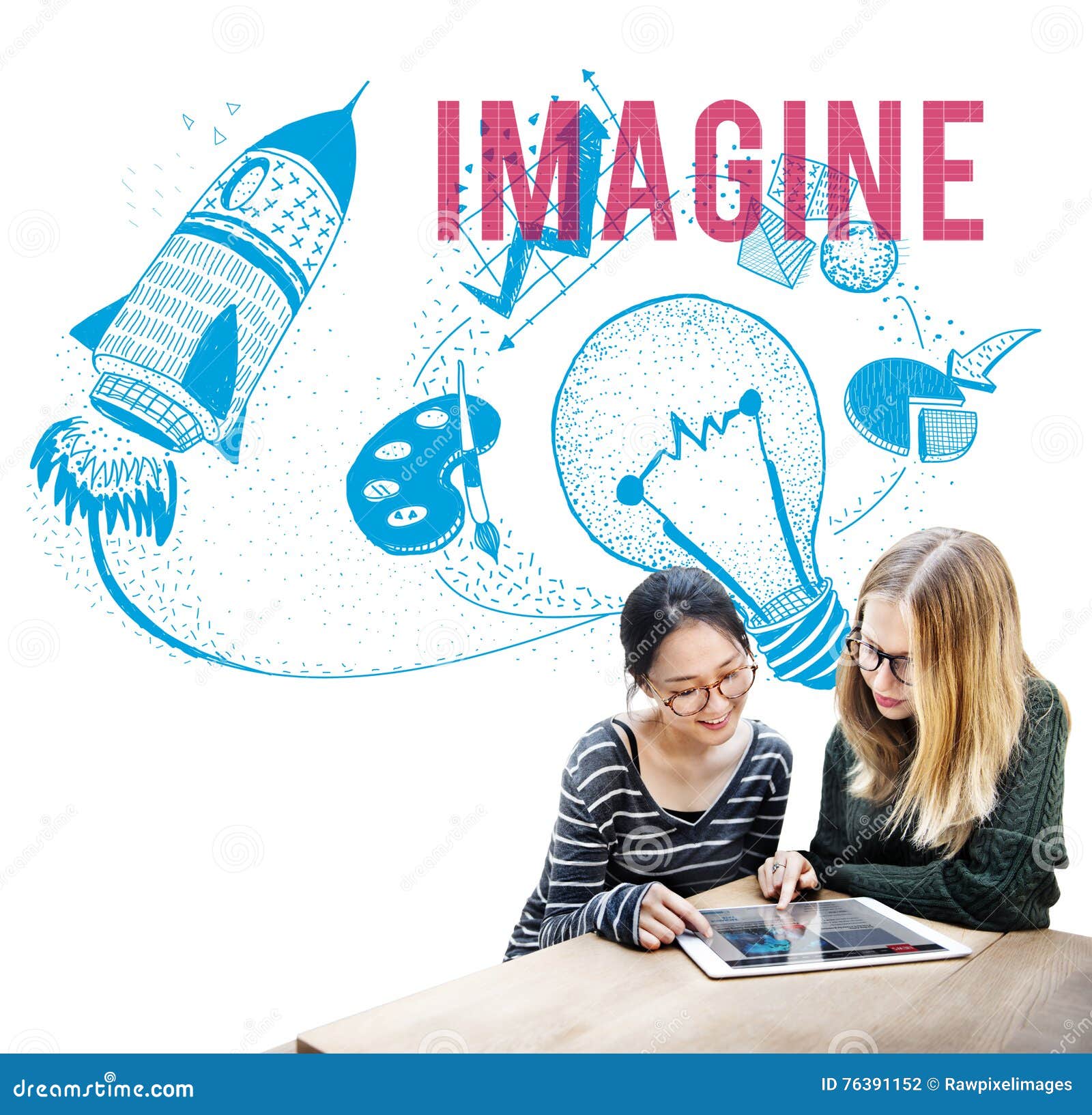 Imagine Ideas Creativity Imagination Light Bulb Concept Stock Photo ...