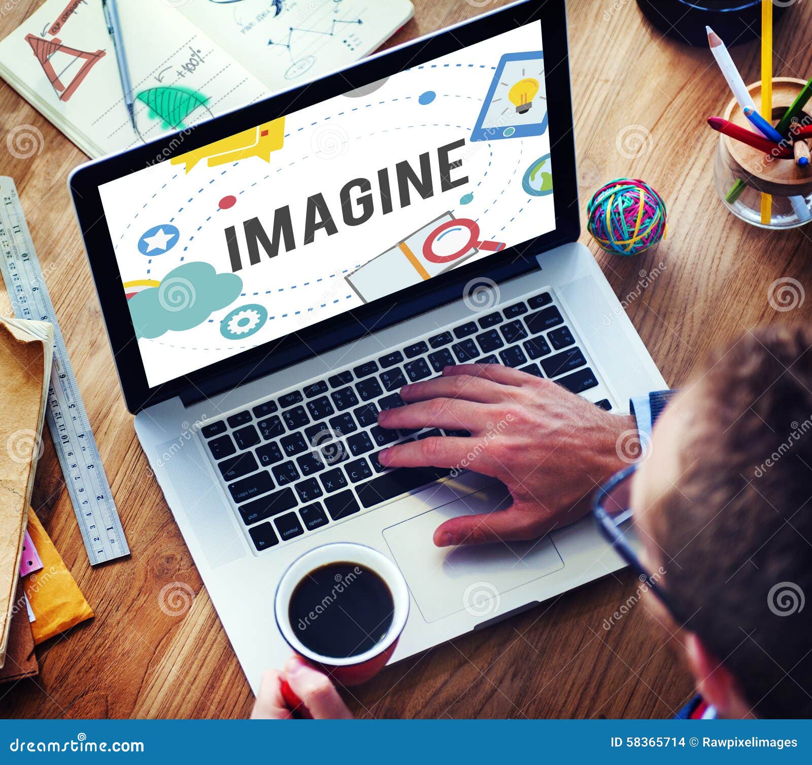 Imagine Imagination Ideas Innovate Thinking Concept Stock Photo - Image ...