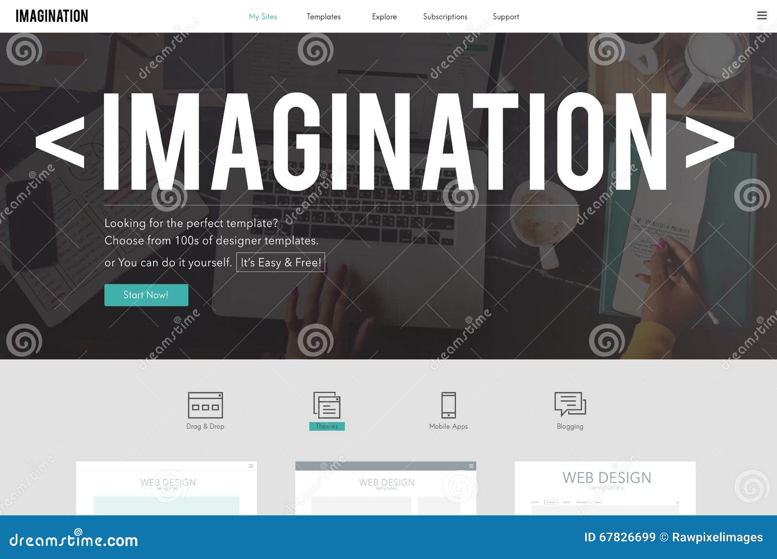 Imagine Imagination Thinking Dream Fresh Ideas Concept Stock ...