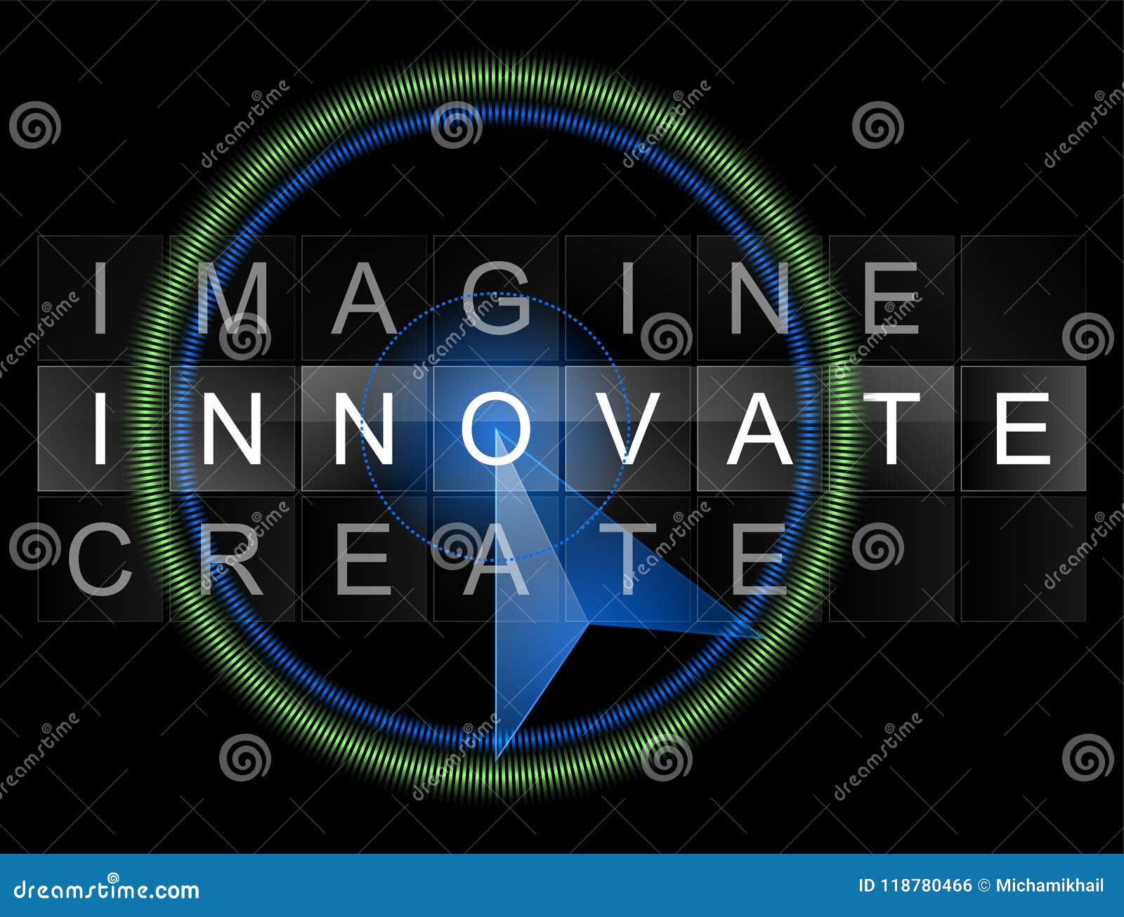 Imagine Innovate Create Vector Banner Stock Illustration - Illustration ...
