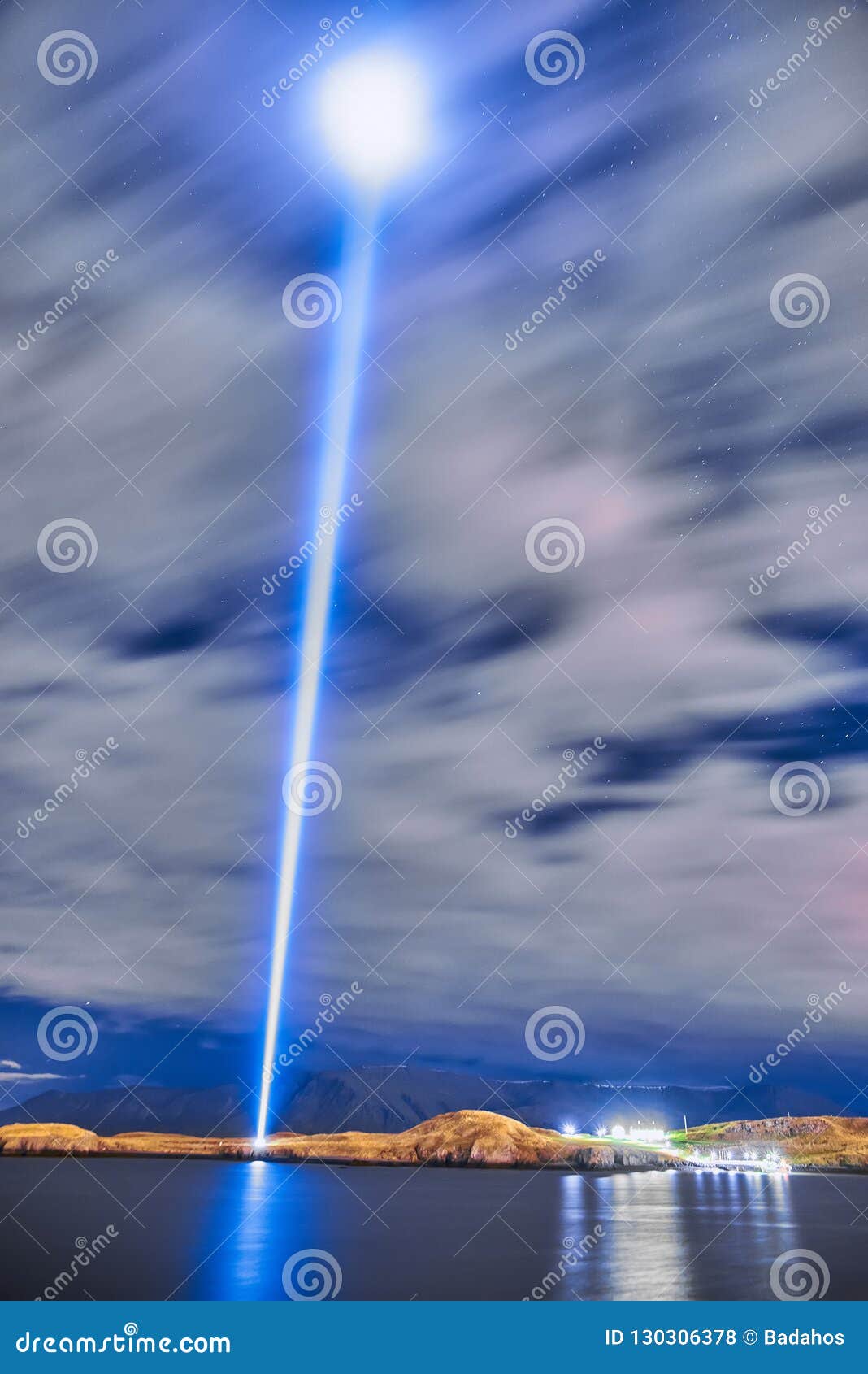 The Imagine Peace Tower stock photo. Image of evening - 130306378