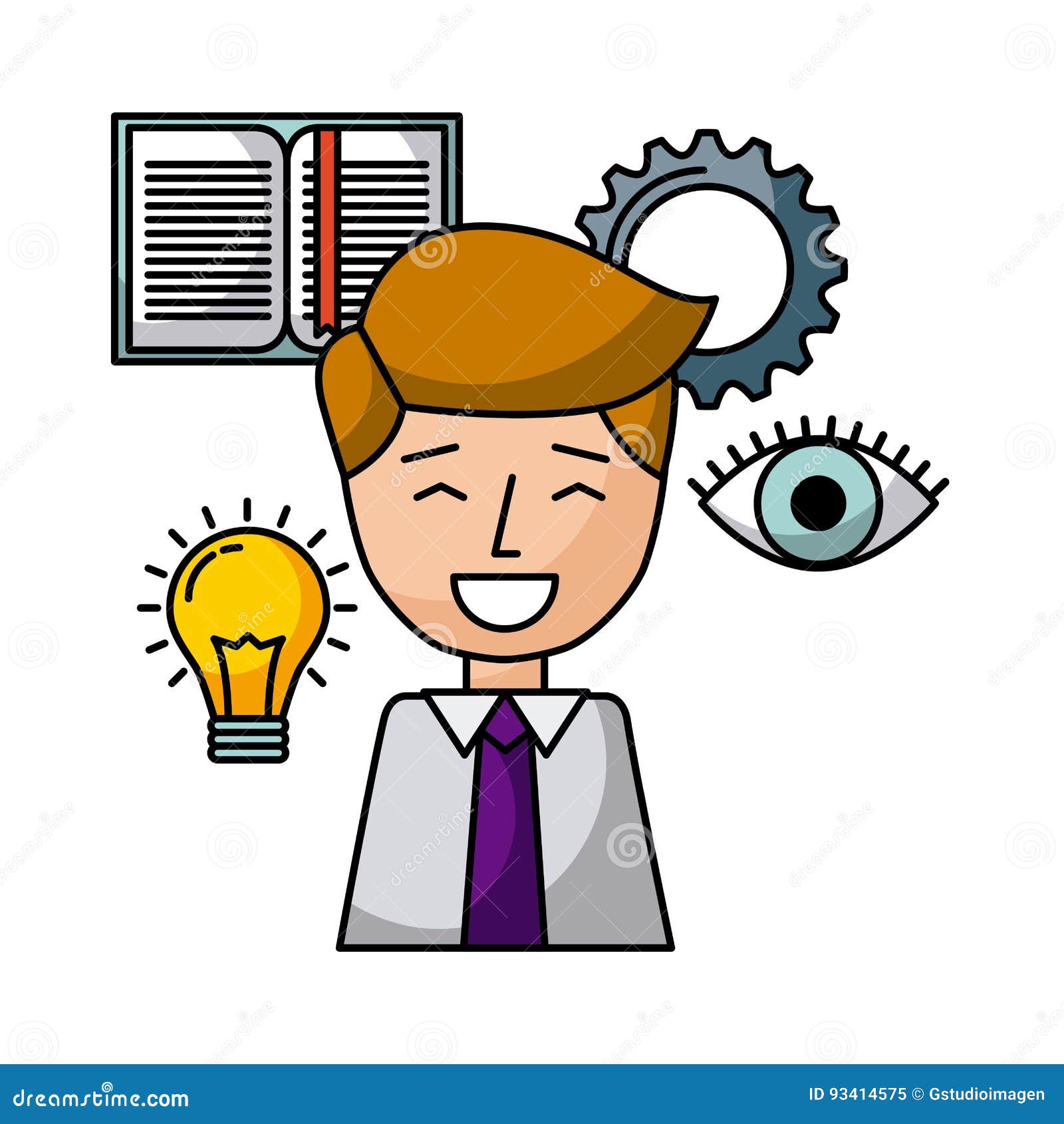 Imagine People Illustration Stock Vector - Illustration of bulb ...