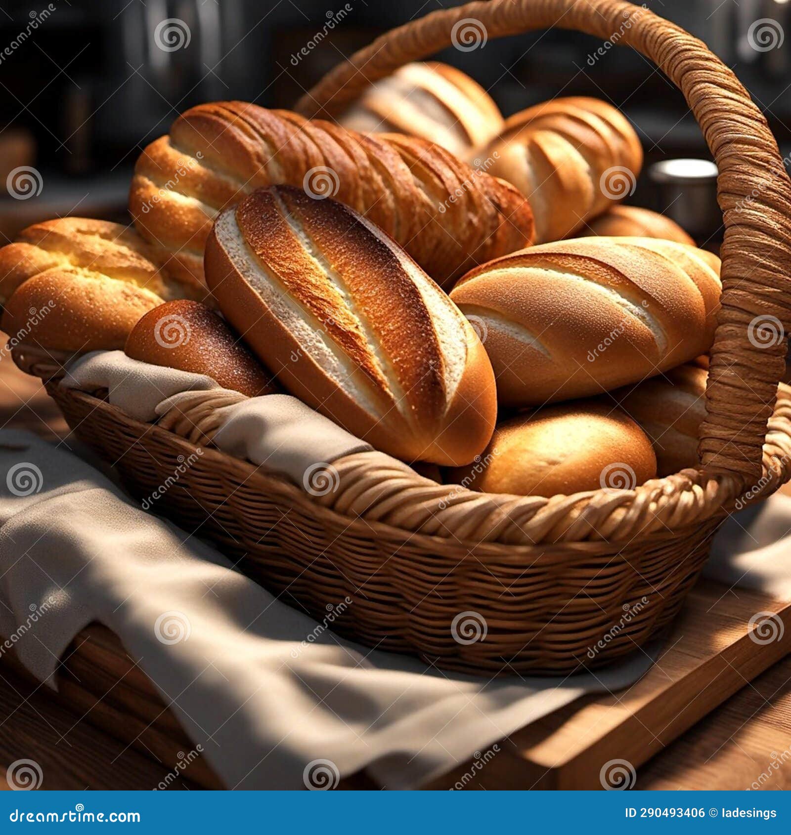 Artisanal Bread Basket: a Variety of Freshly Baked Delectable Loaves ...