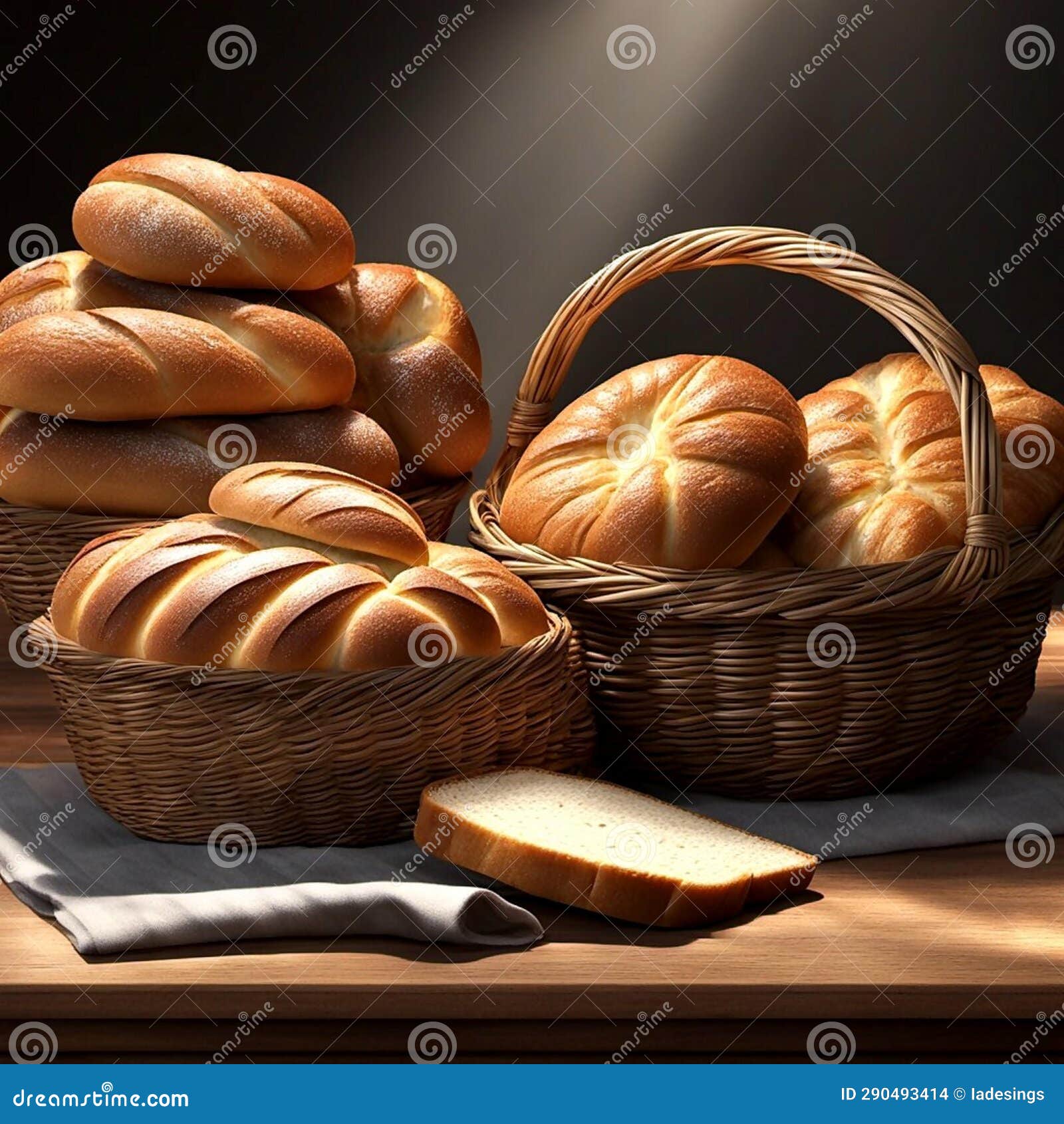 Artisanal Bread Basket: a Variety of Freshly Baked Delectable Loaves ...