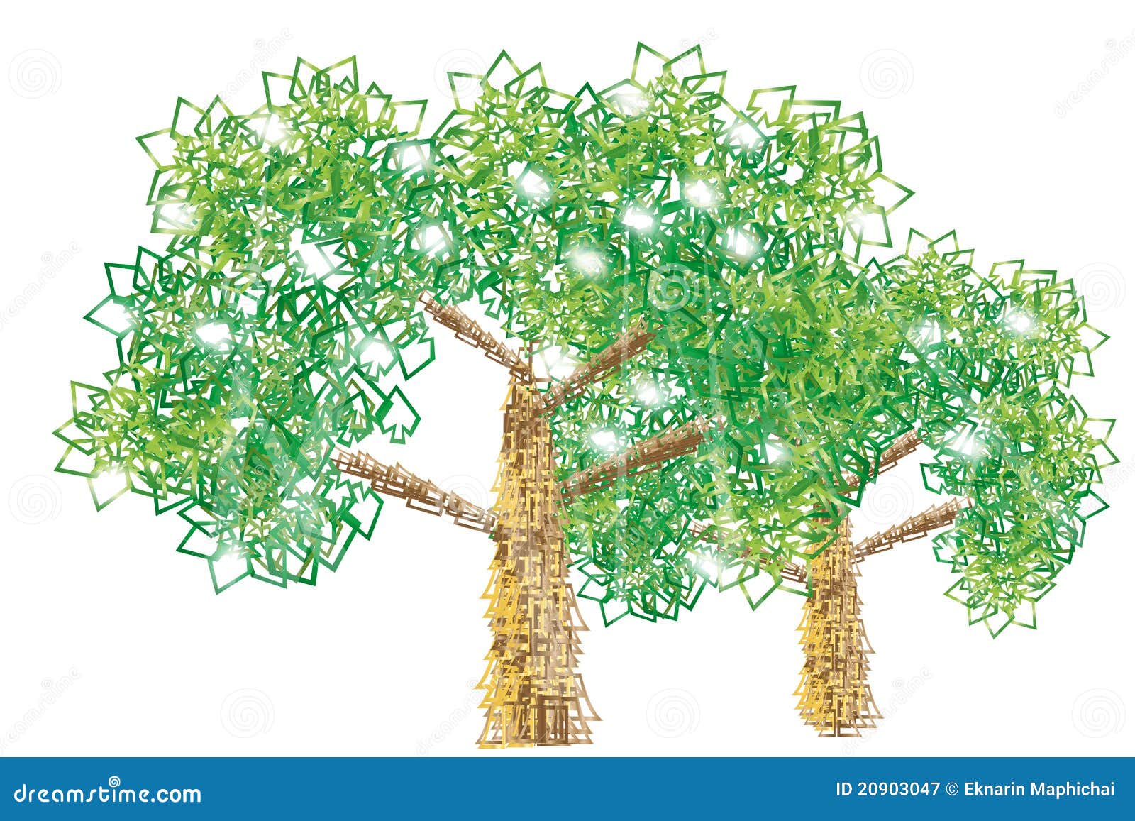 Imagine trees abstract stock illustration. Illustration of design ...