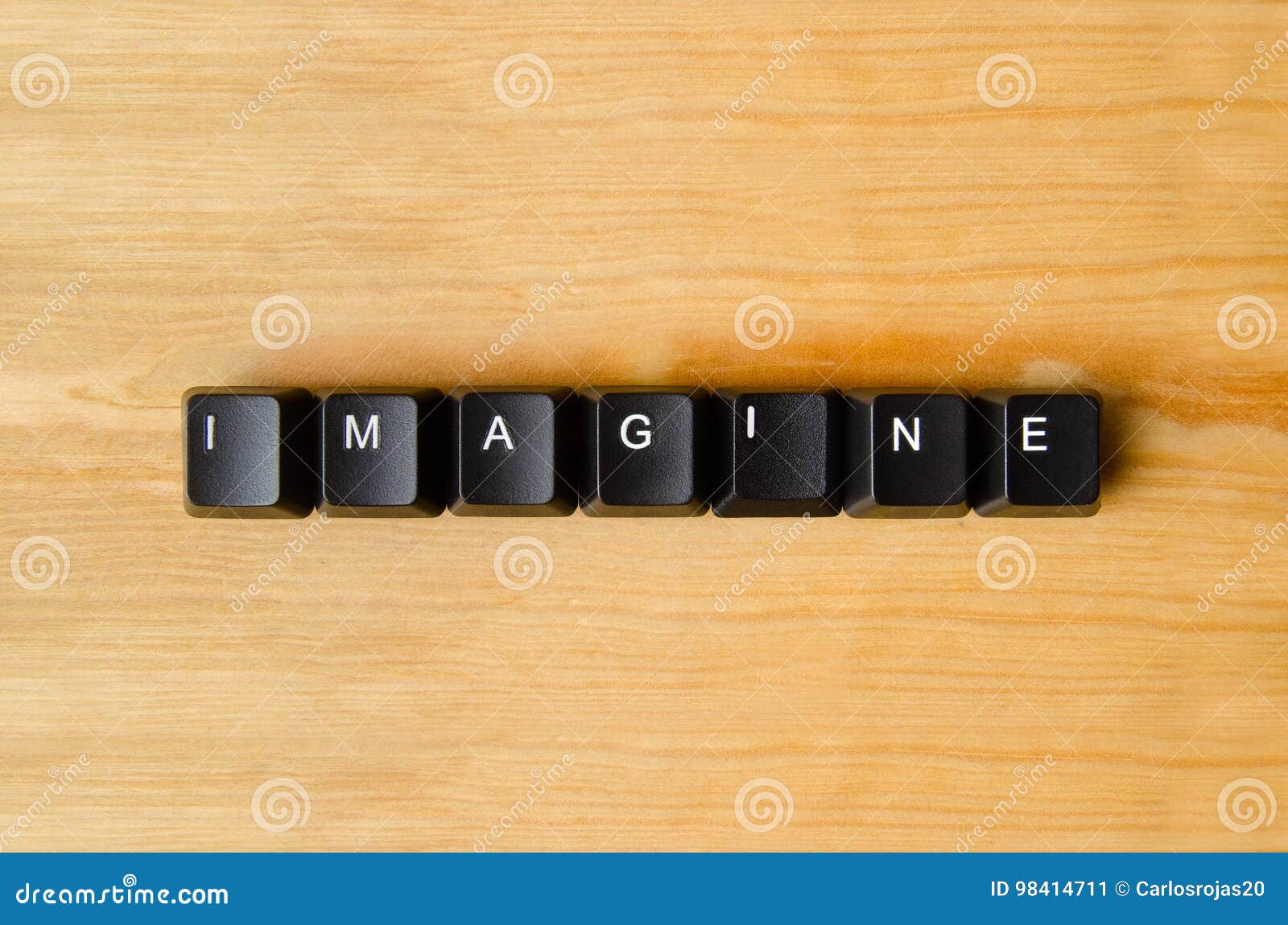 Imagine word stock image. Image of inspiration, keypad - 98414711