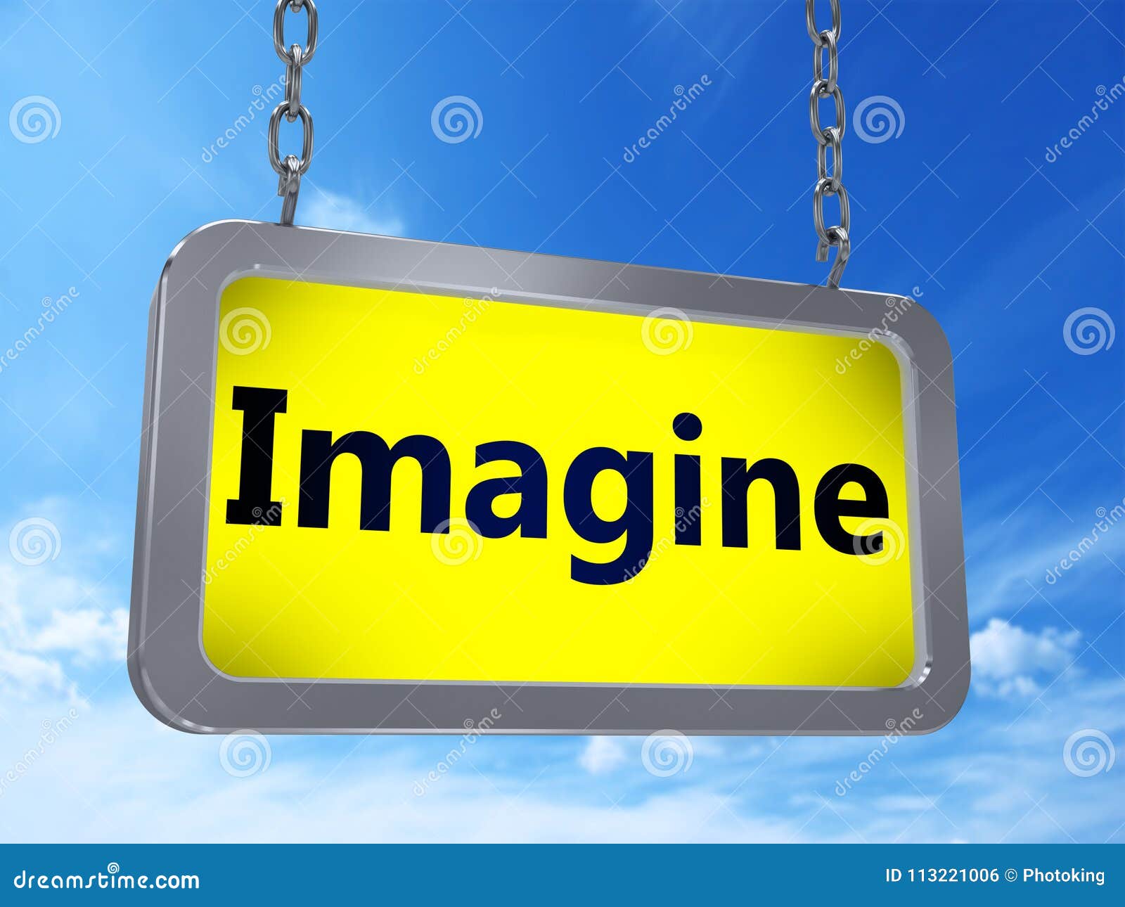 Imagine on billboard stock illustration. Illustration of imagine ...