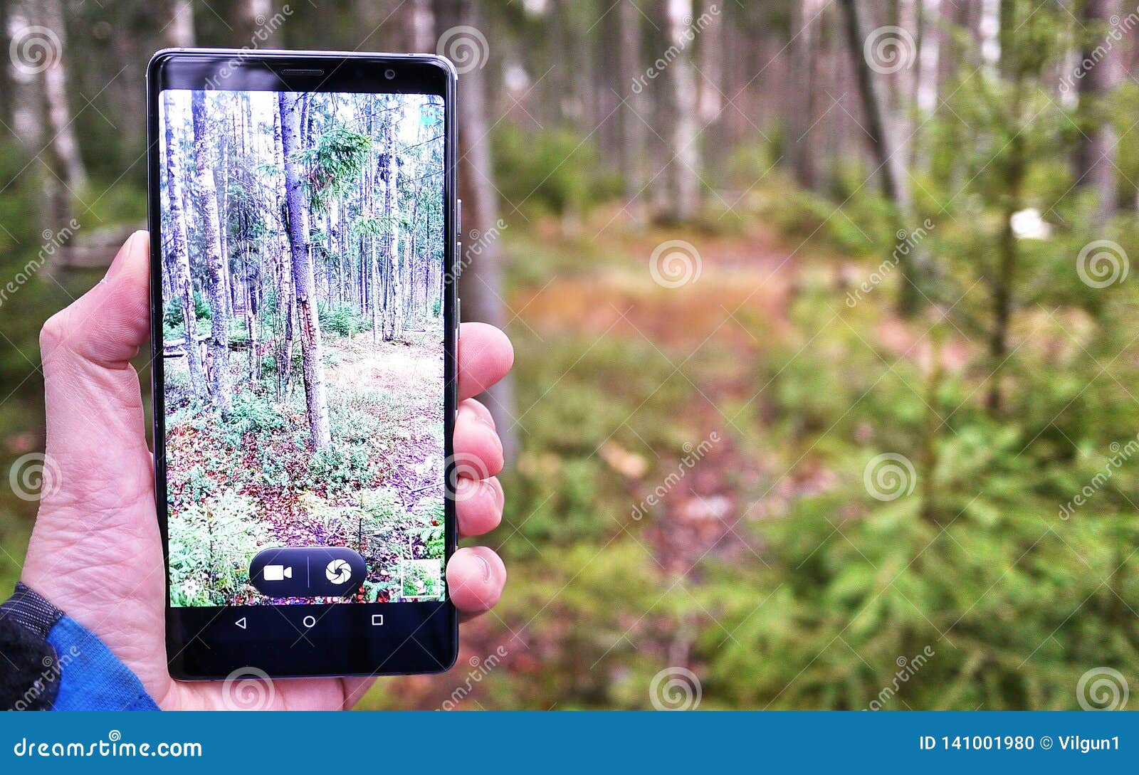 Modern Smartphone Based on the Android Operating System. Stock Photo ...