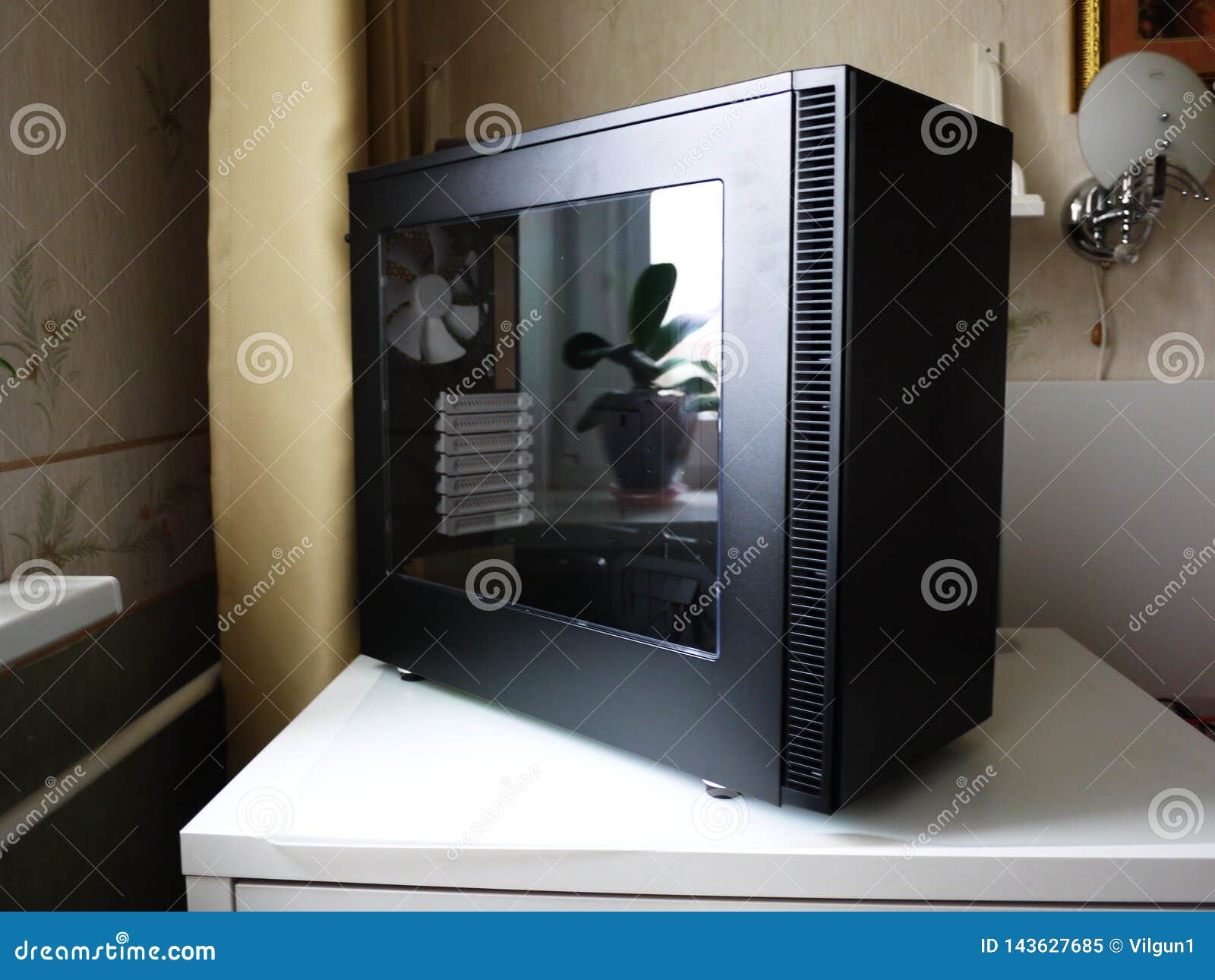 Water Cooling of the Personal Computer. Interior Details and Close-up ...