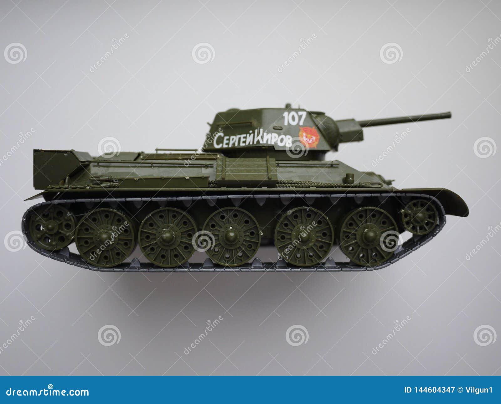 Model of Plastic Tank. Soviet and Fascist Tanks. Details and Close-up ...