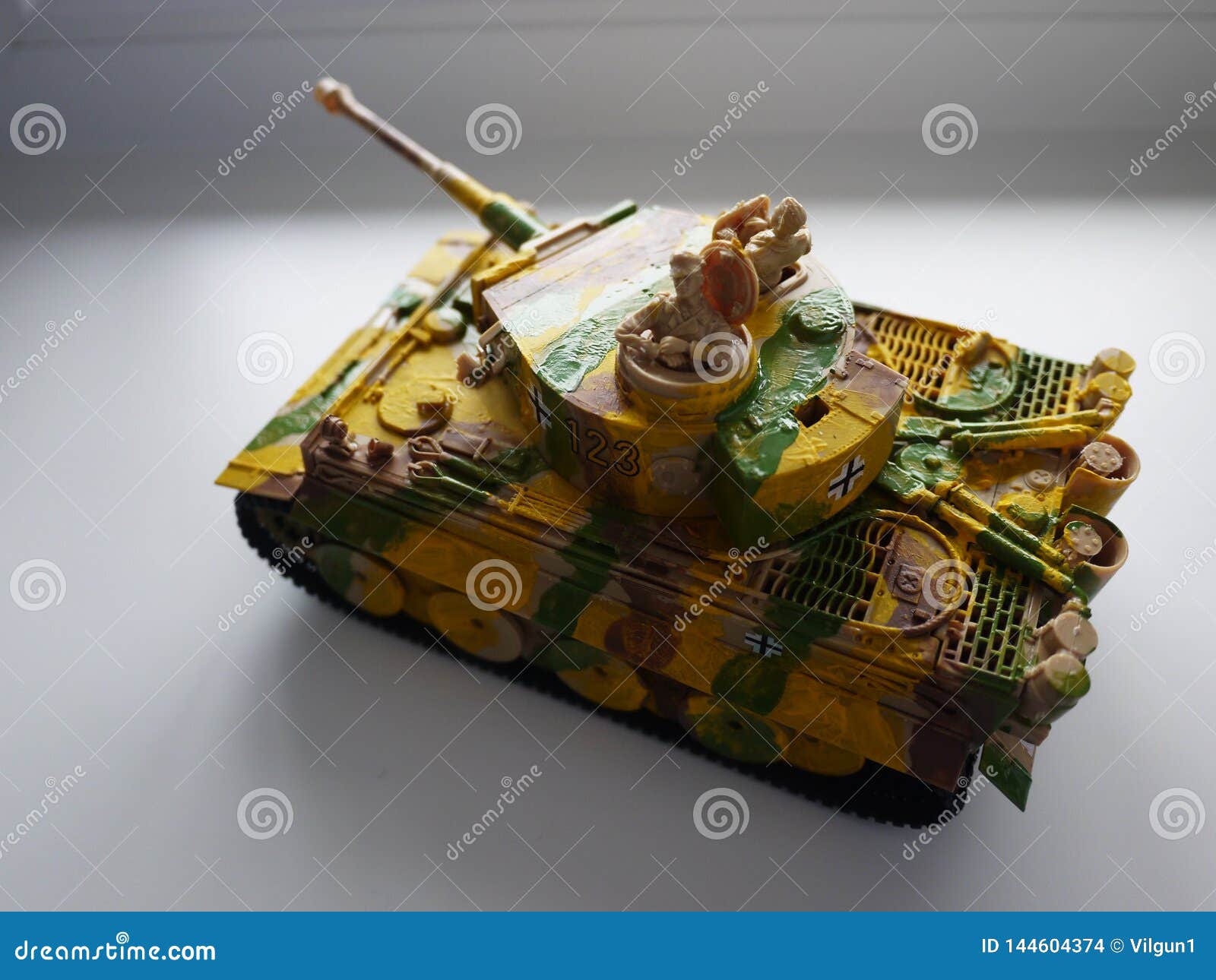 Model of Plastic Tank. Soviet and Fascist Tanks. Details and Close-up ...
