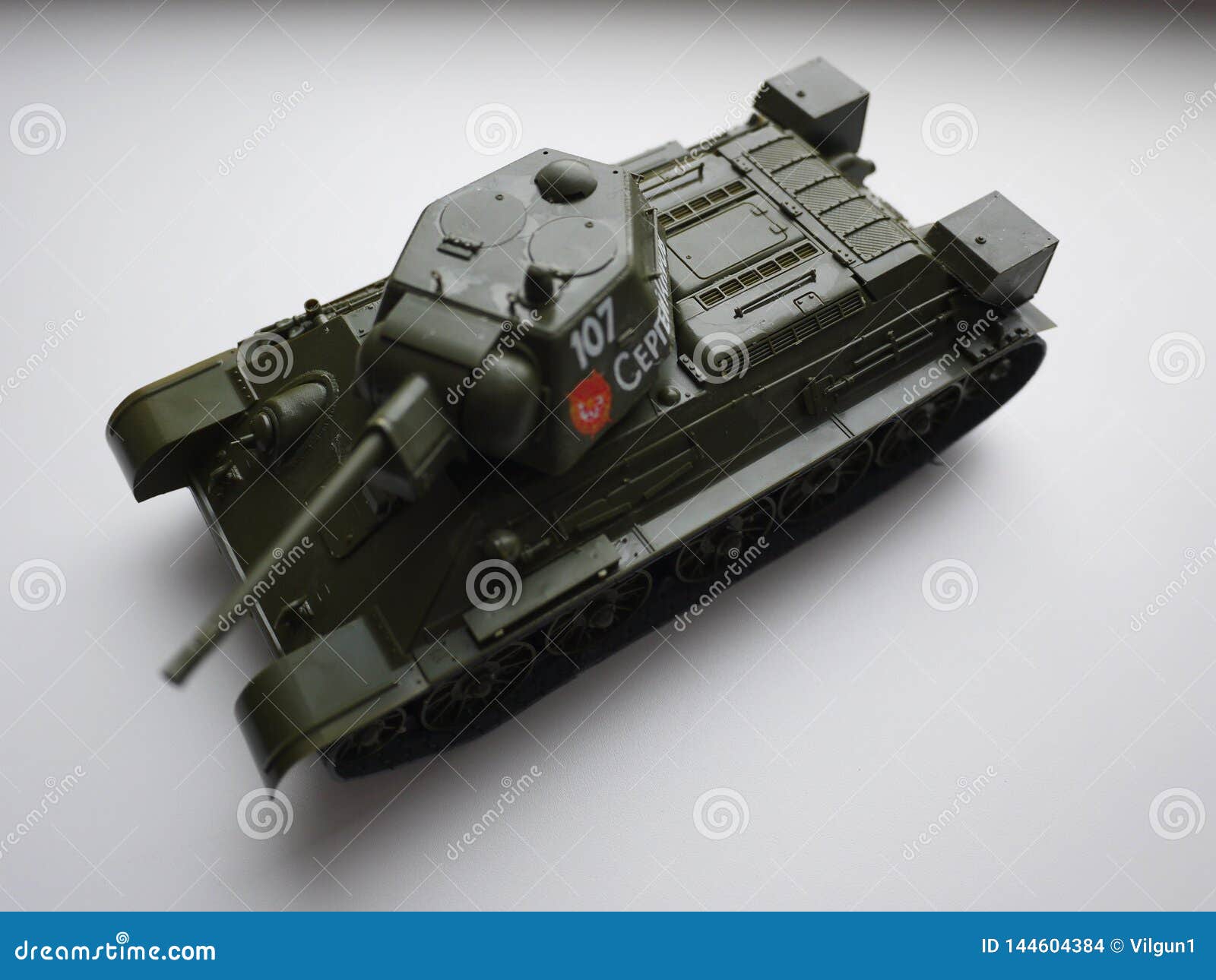 Model of Plastic Tank. Soviet and Fascist Tanks. Details and Close-up ...